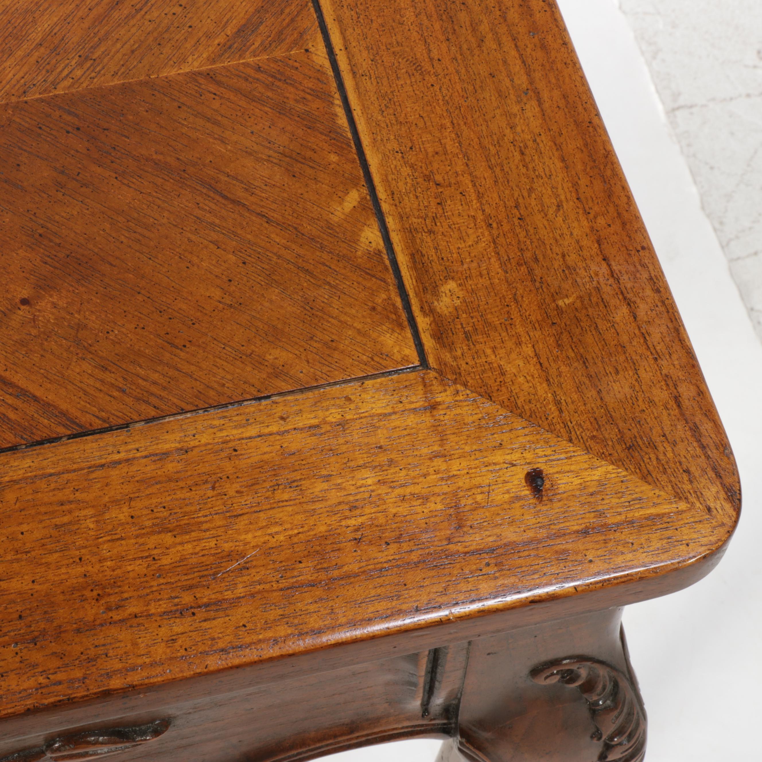 Hekman Louis XV Style Carved Hardwood Console Table, Late 20th Century ...