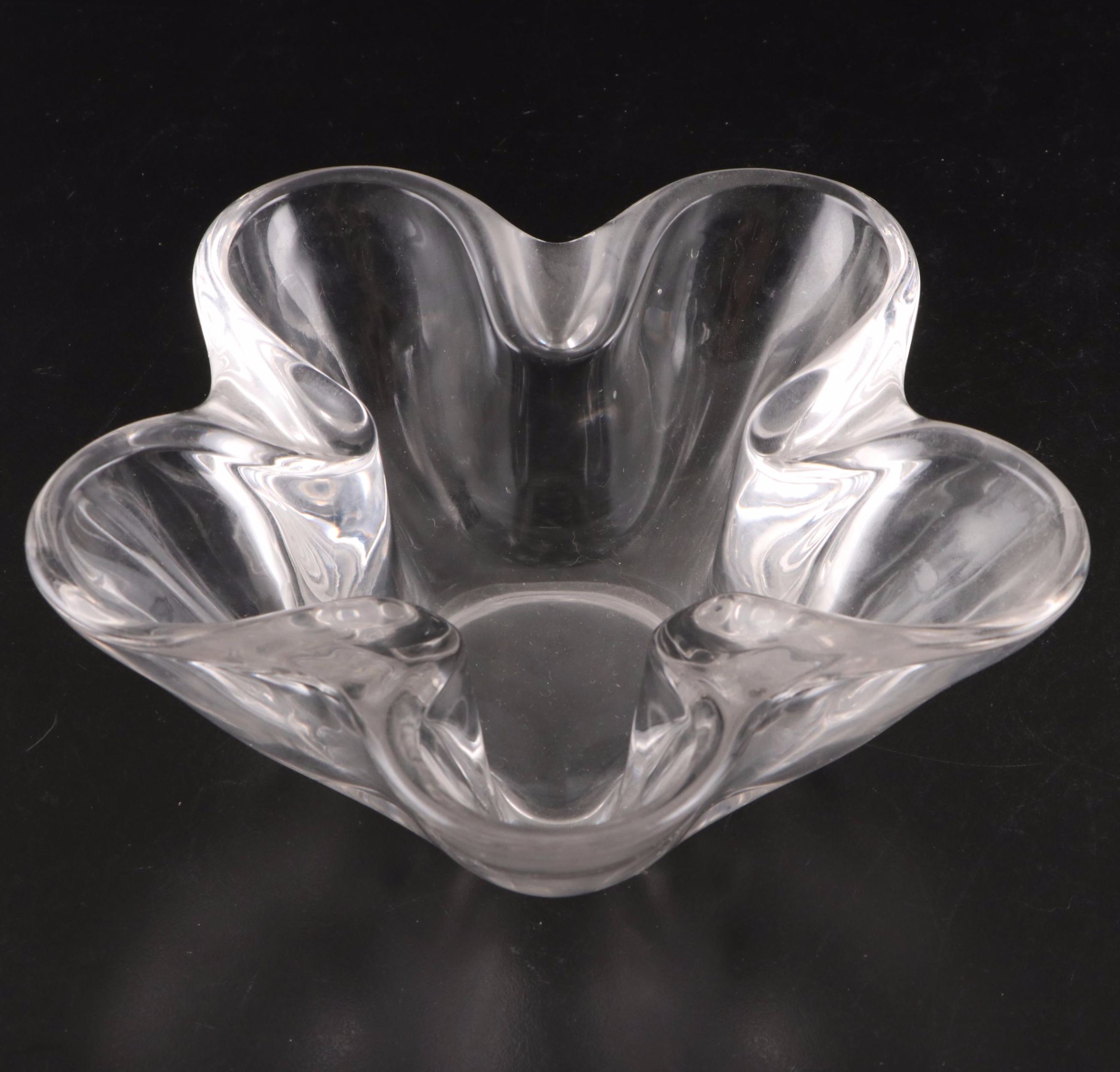 Watson Sterling Silver Base Glass Bowl with Flower Shaped Glass Bowl ...