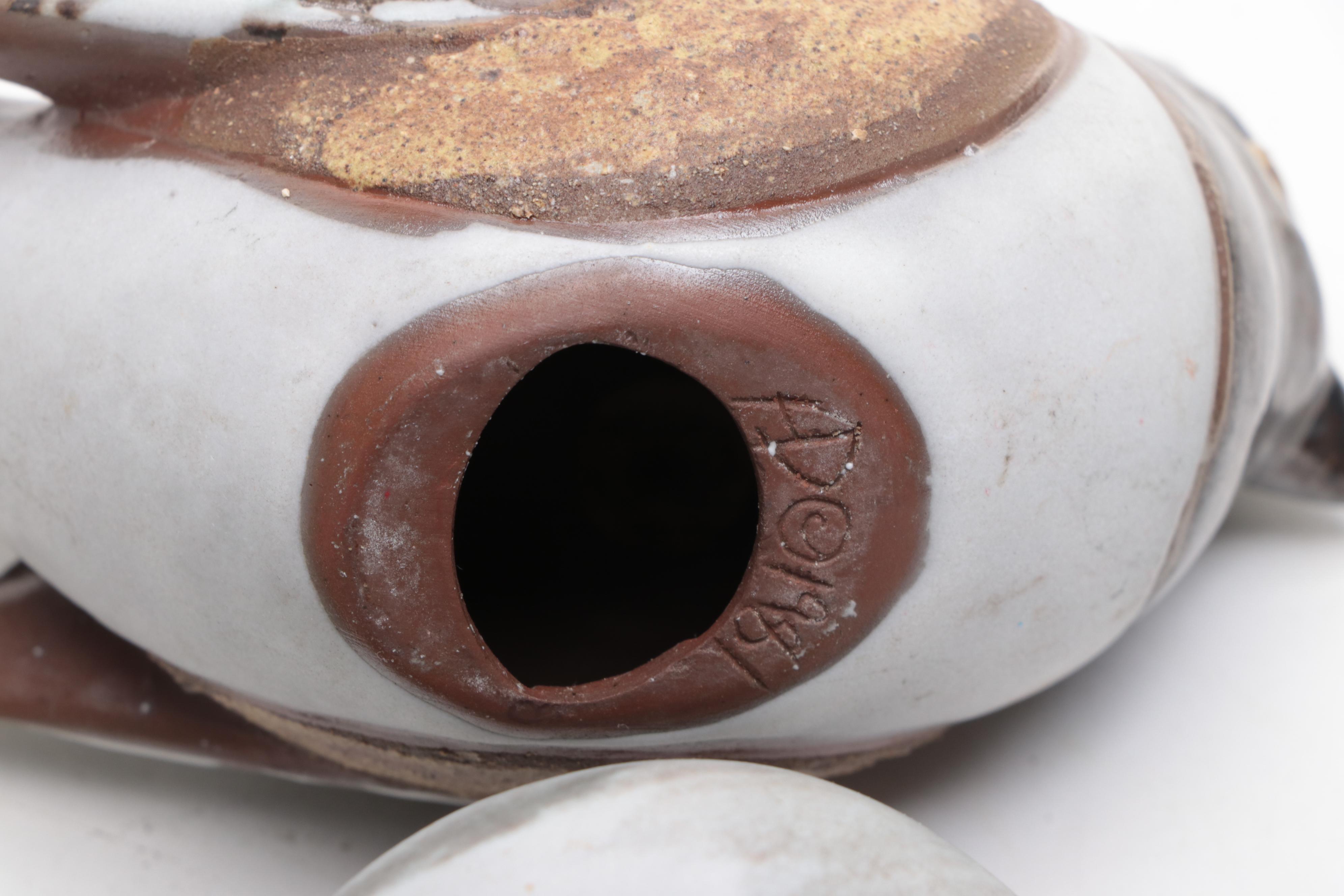 Artisan Terracotta Animal Figurines with Bird Print and Other Decor | EBTH