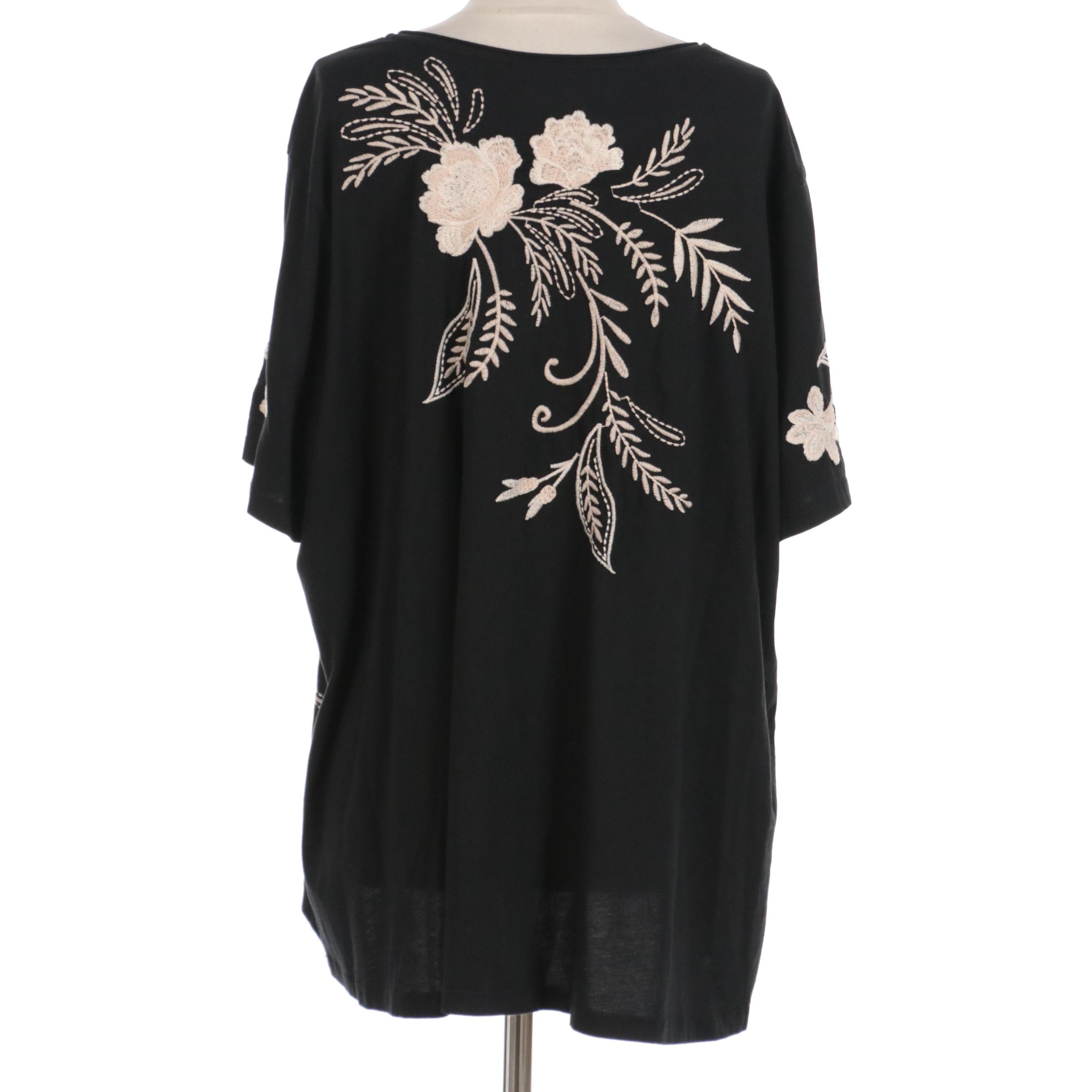 Johnny Was Embroidered Frankie Everyday Tee, New with Tag | EBTH