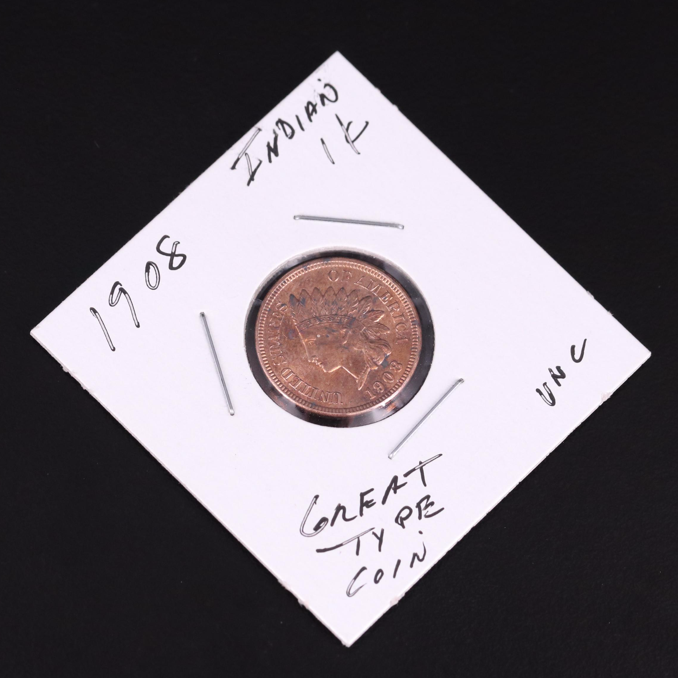 1908 Uncirculated Indian Cent | EBTH