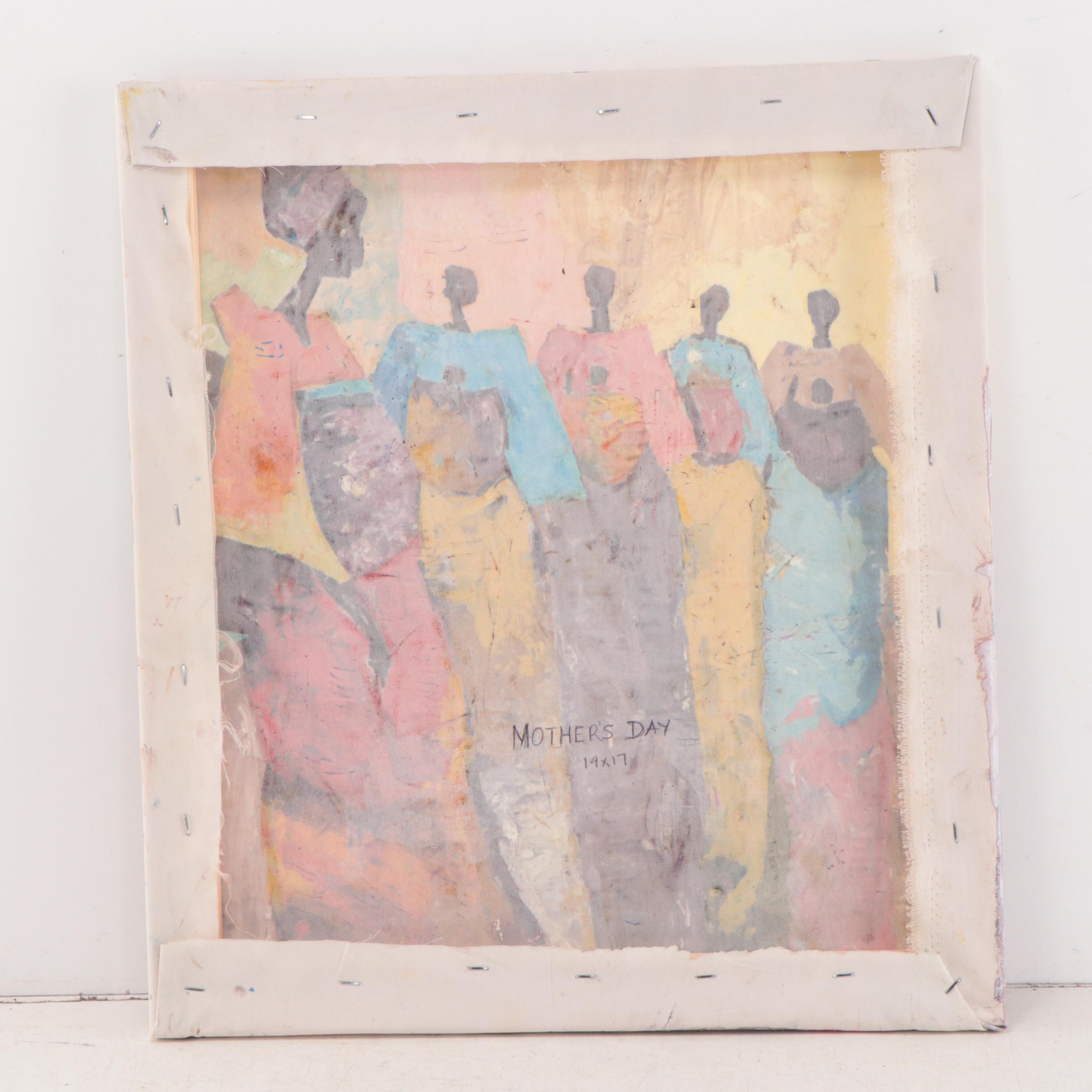 Bayo Ogundele Oil Painting "Mother's Day," 2023 | EBTH