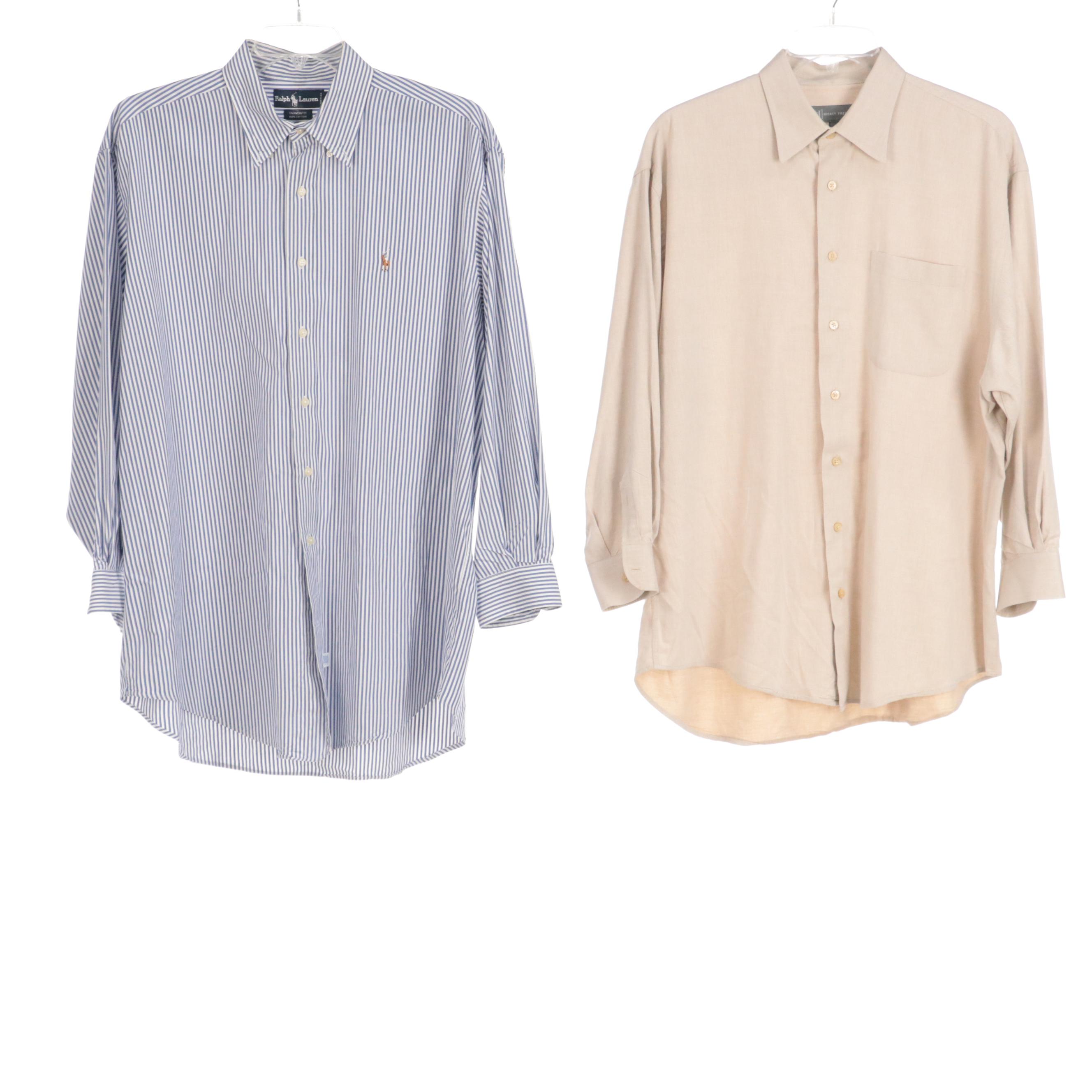 Men's Ralph Lauren and Hickey Freeman Button-Down and Button-Up Shirts ...