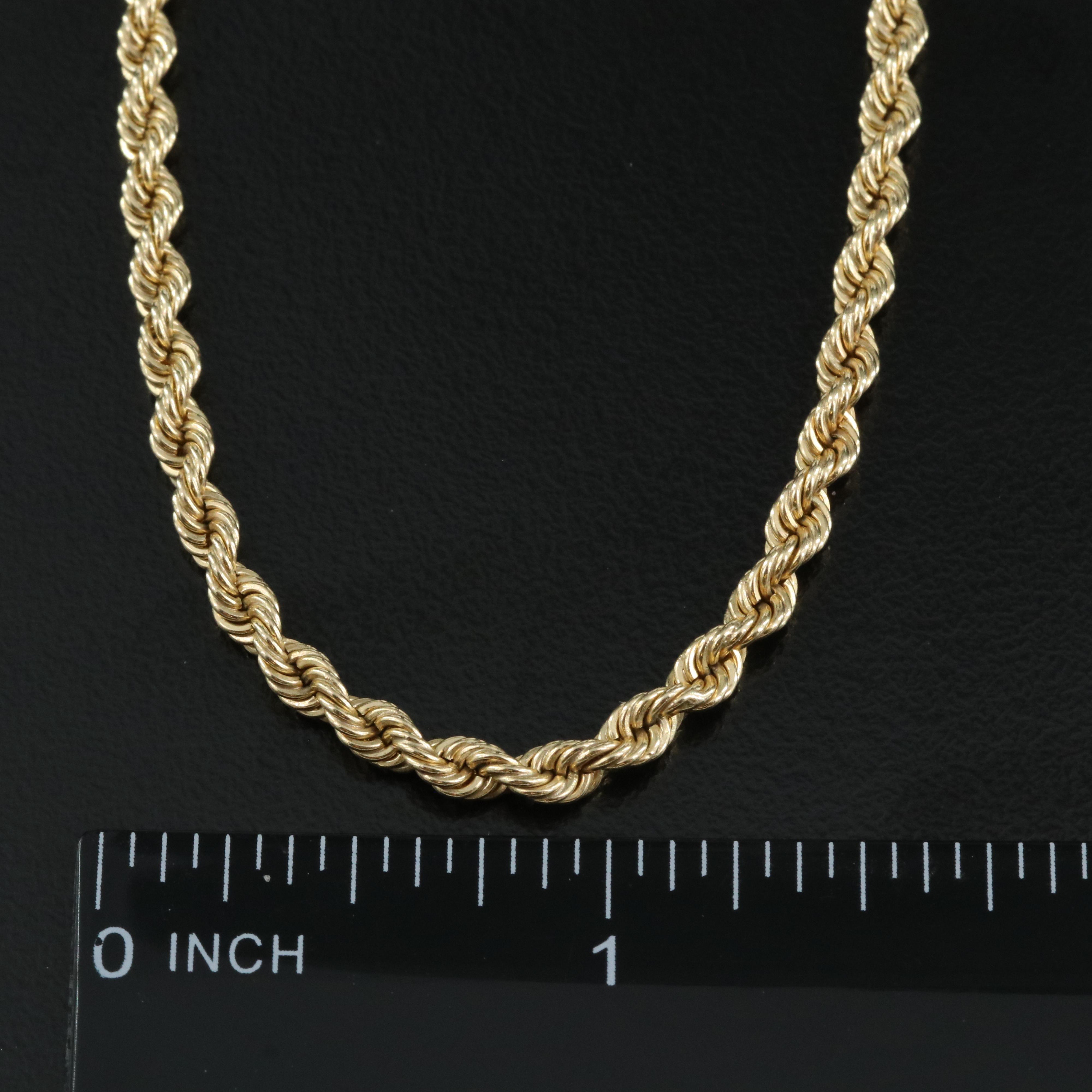 14K Gold Rope Necklace | EBTH