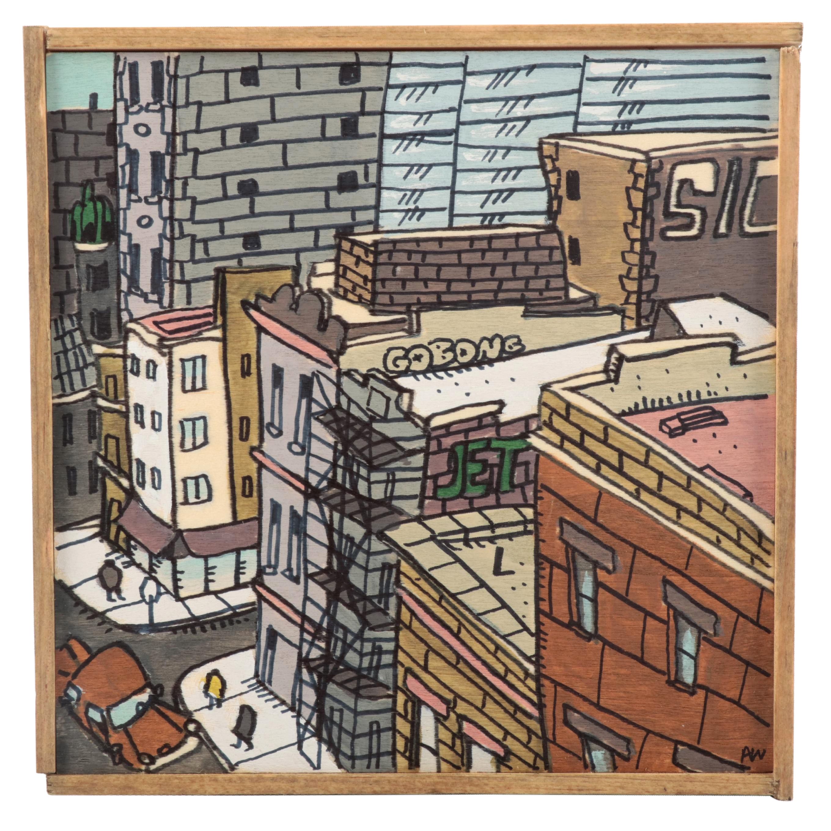 Aaron Wooten Mixed Media Painting "Rush Street," 2023 | EBTH