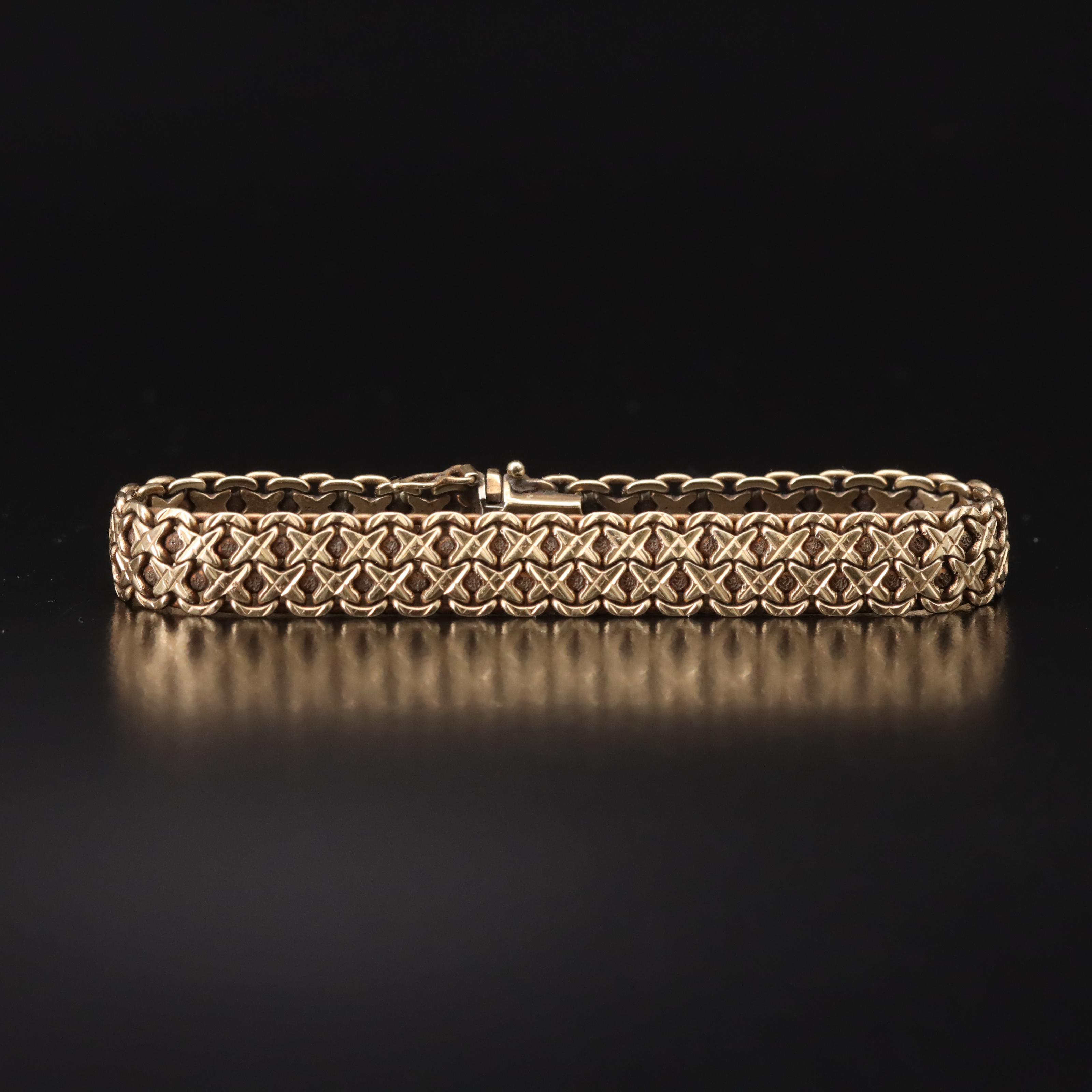 Italian 14K Bismark Chain Bracelet | EBTH