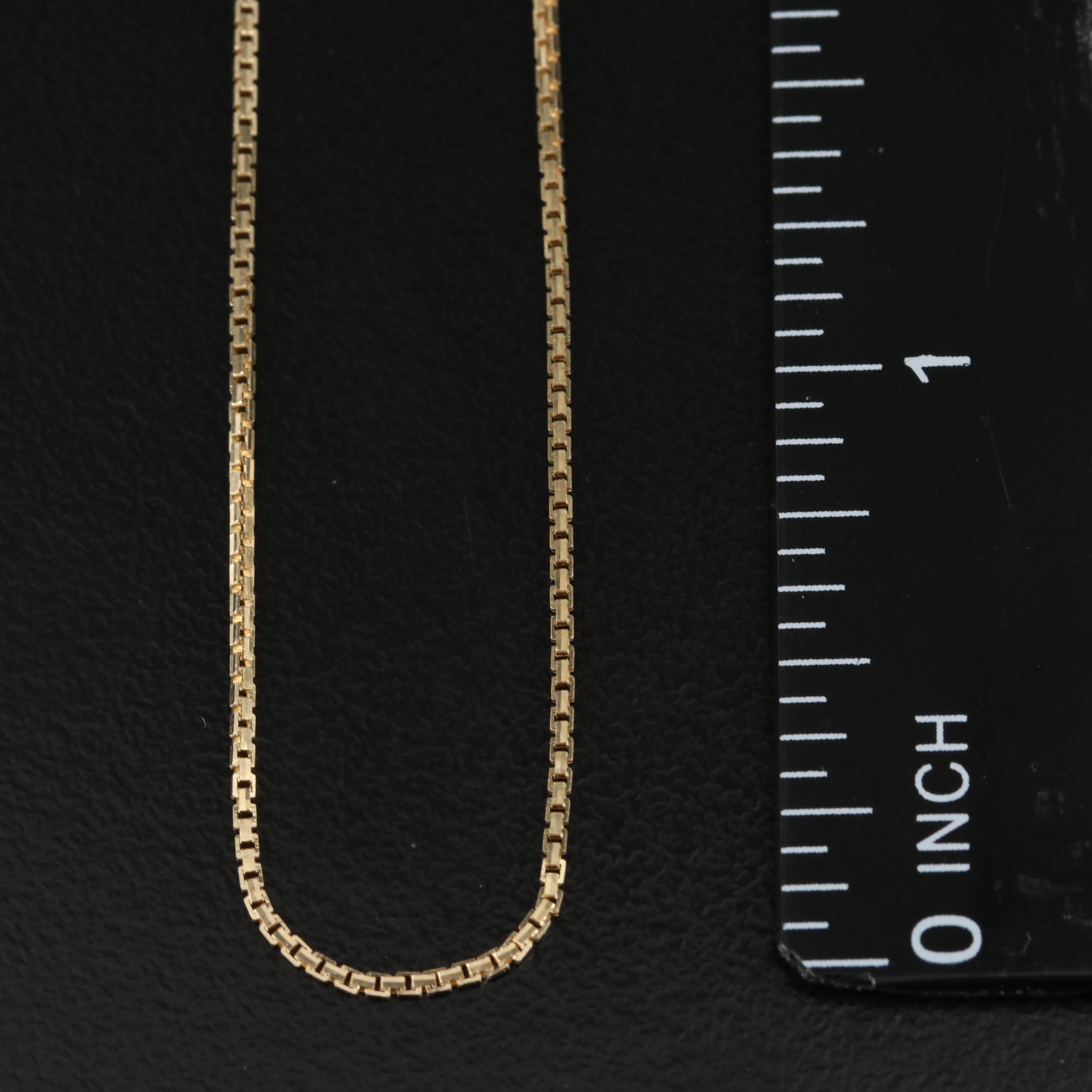 14K Box Chain Necklace | EBTH