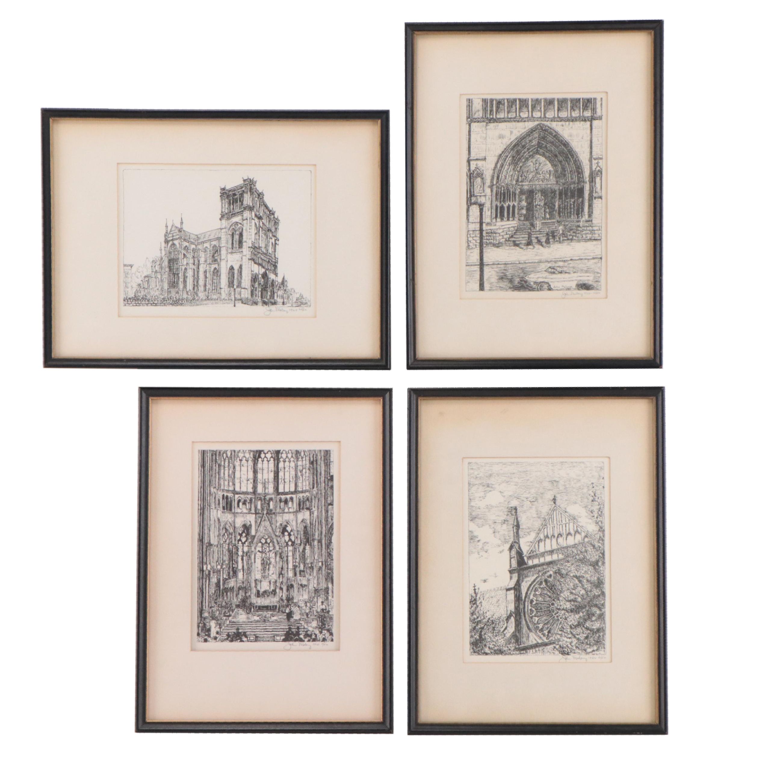 John Molaney Lithographs of Cityscapes, 1960-1965 | EBTH