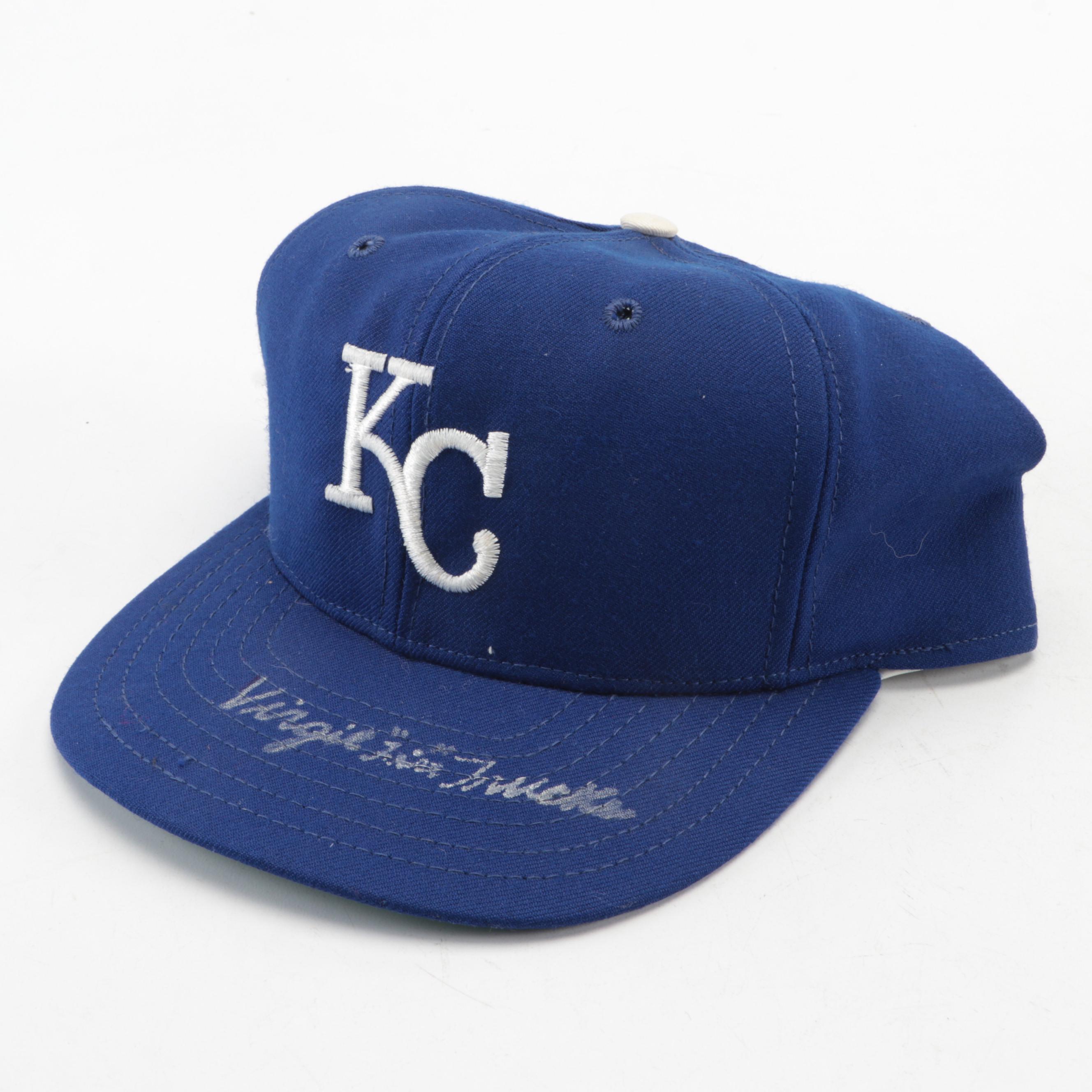 Virgil Trucks Signed 1959 Topps Baseball Card and Kansas City Hat | EBTH