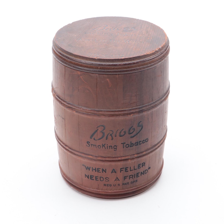 Briggs Smoking Tobacco Wooden Humidor Barrel | EBTH Briggs Smoking Tobacco Wooden Humidor Barrel | EBTH