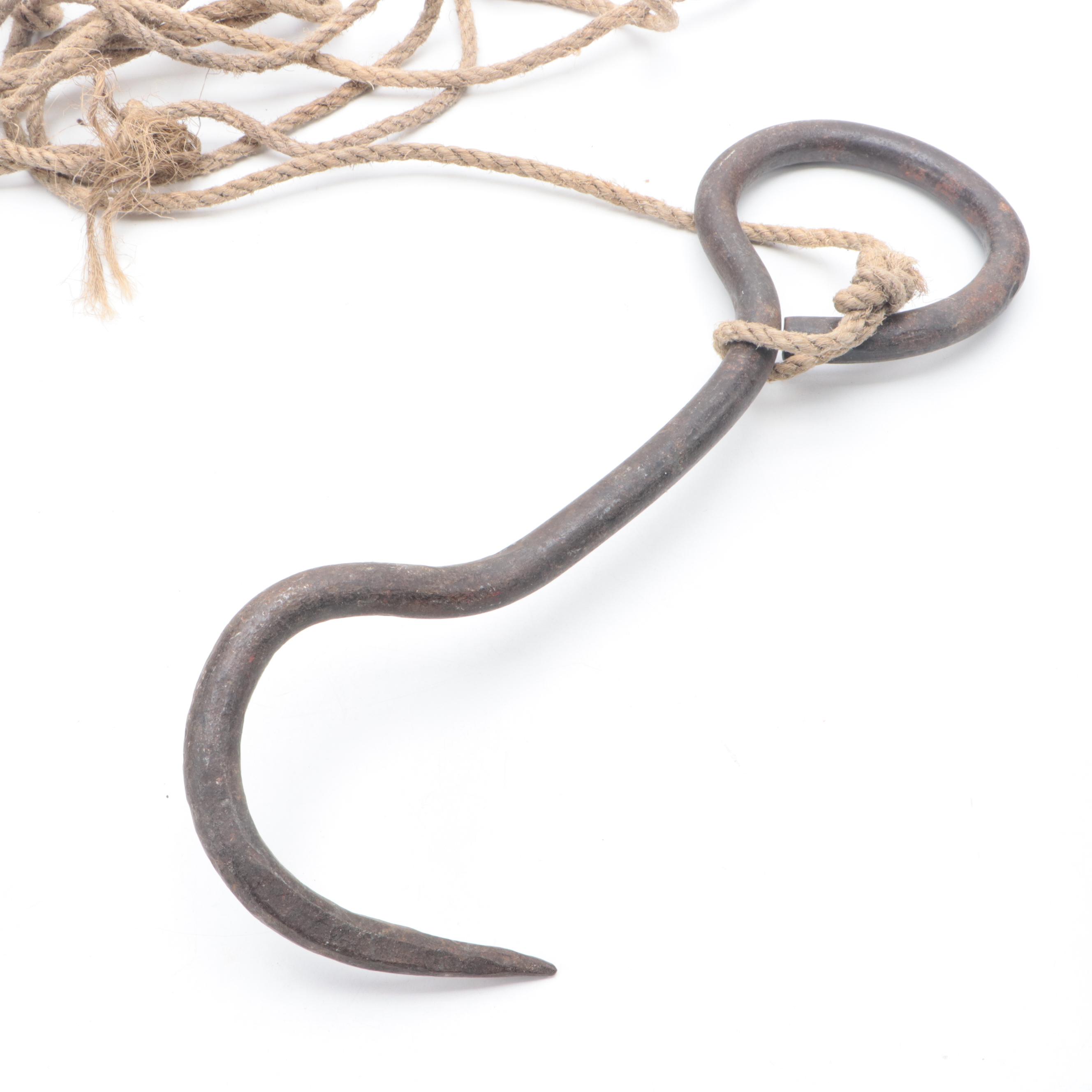 Primitive Cast Iron Hay Hook | EBTH