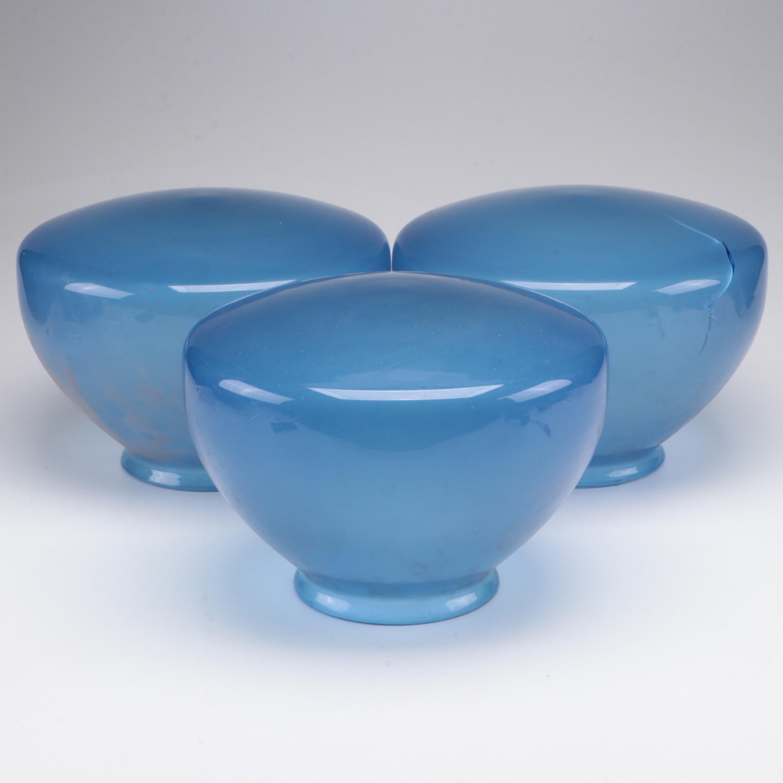 Medium Blue Glass Lamp Shade Covers | EBTH