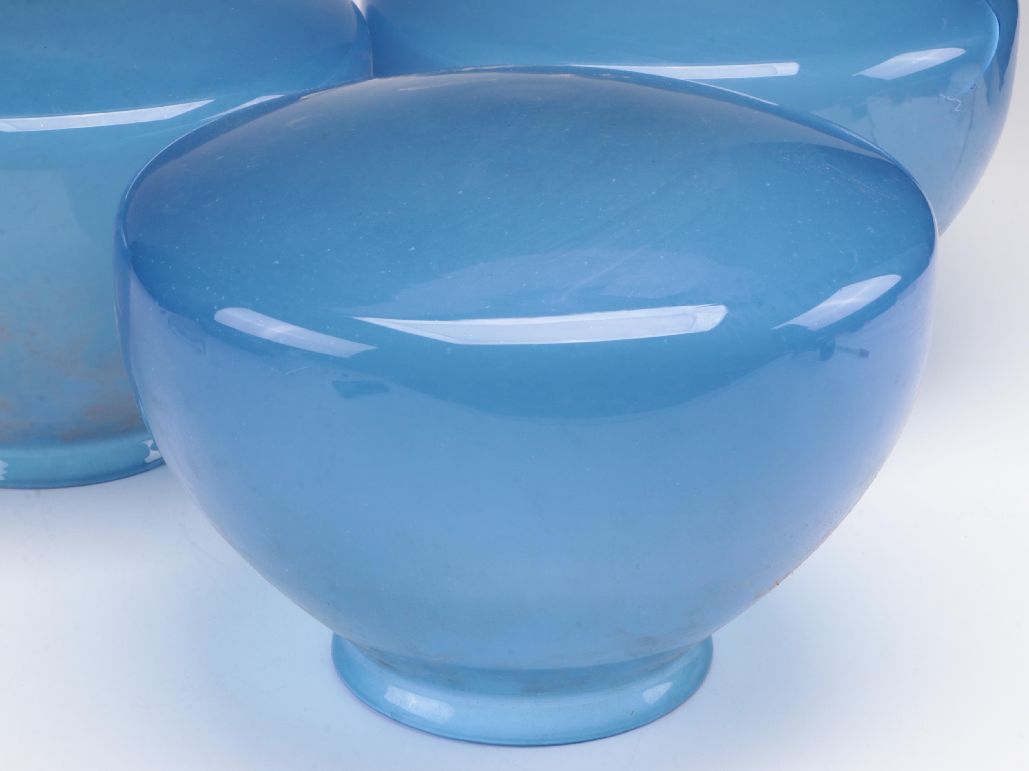 Medium Blue Glass Lamp Shade Covers | EBTH
