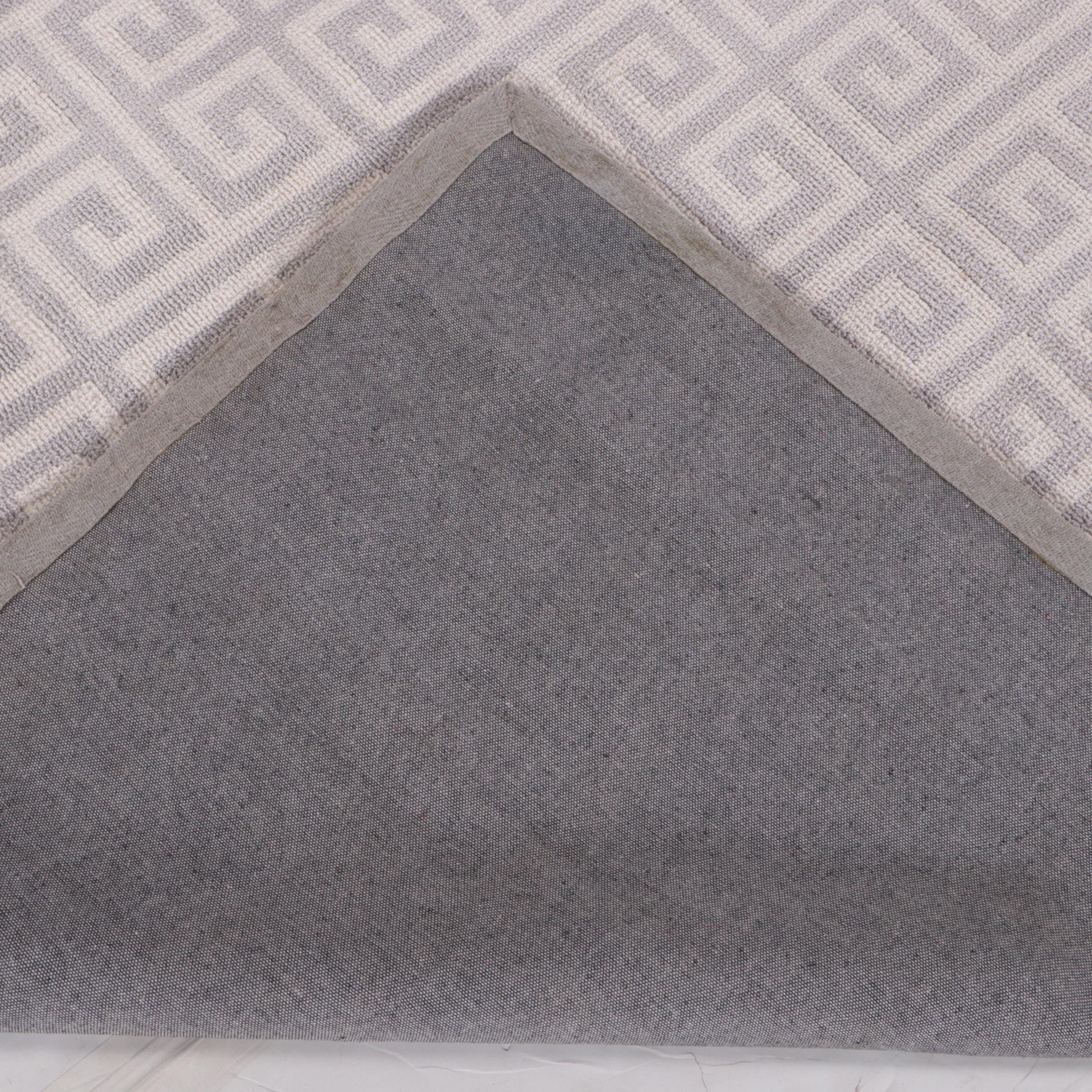 5' x 7'11 Hand-Tufted Contemporary Greek Key Area Rug | EBTH