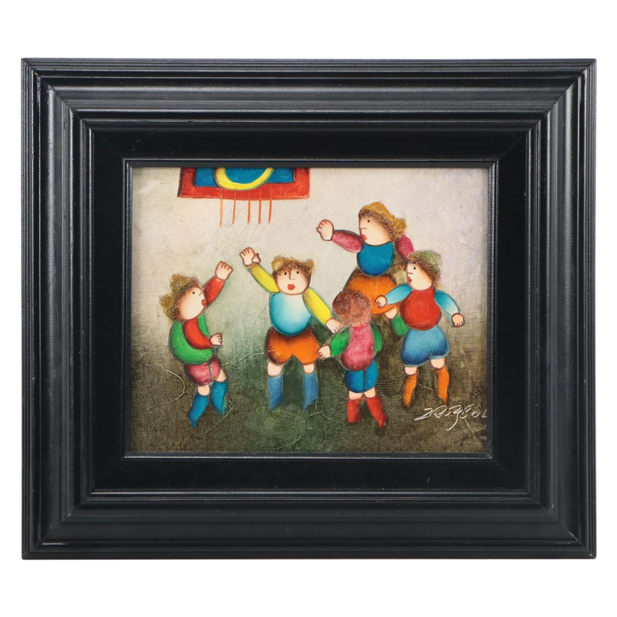 J. Roybal Oil Painting of Athletes, 21st Century | EBTH