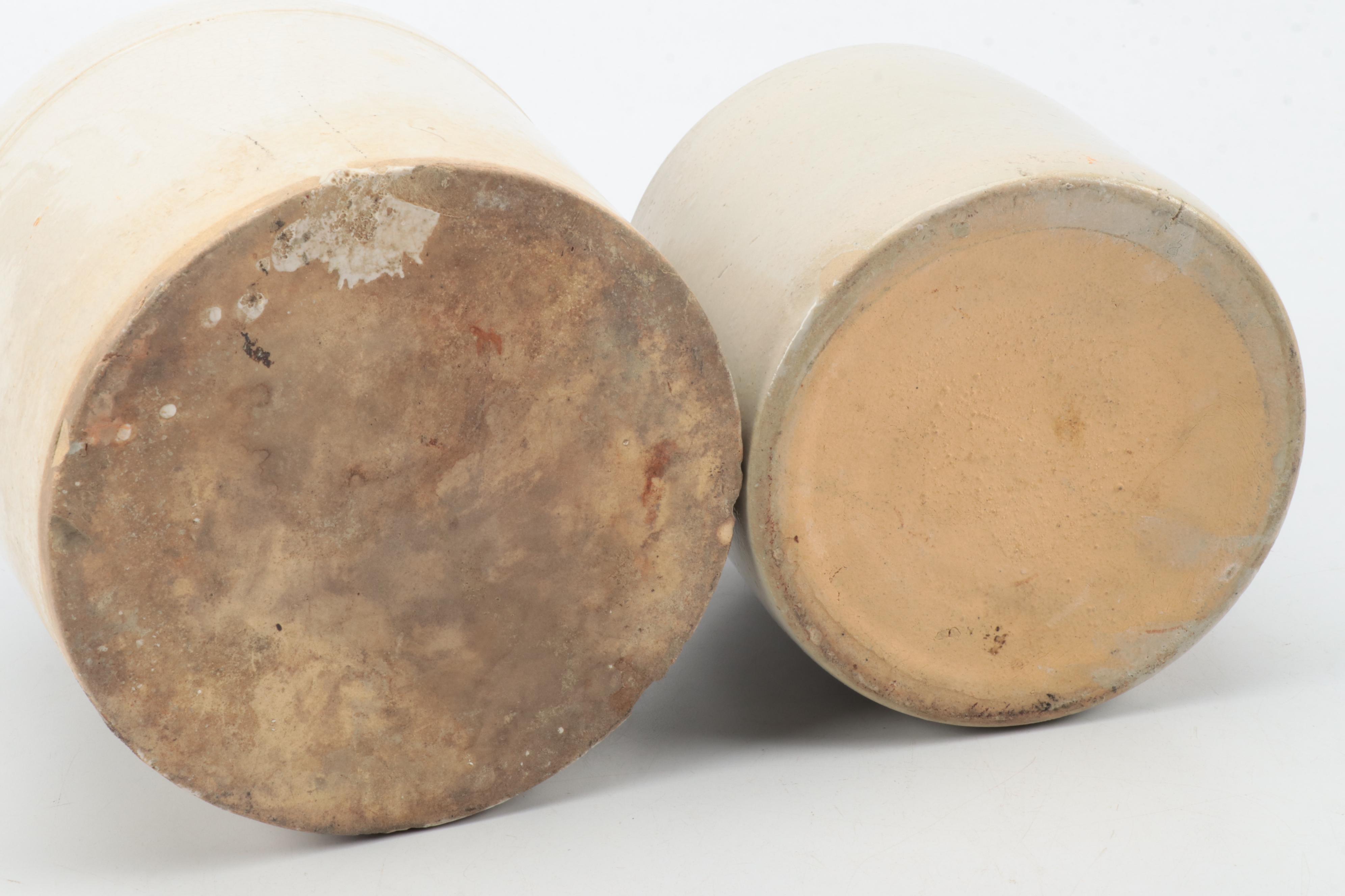 Sherwin-Williams Arsenate of Lead Crock with Other Stoneware Jugs | EBTH