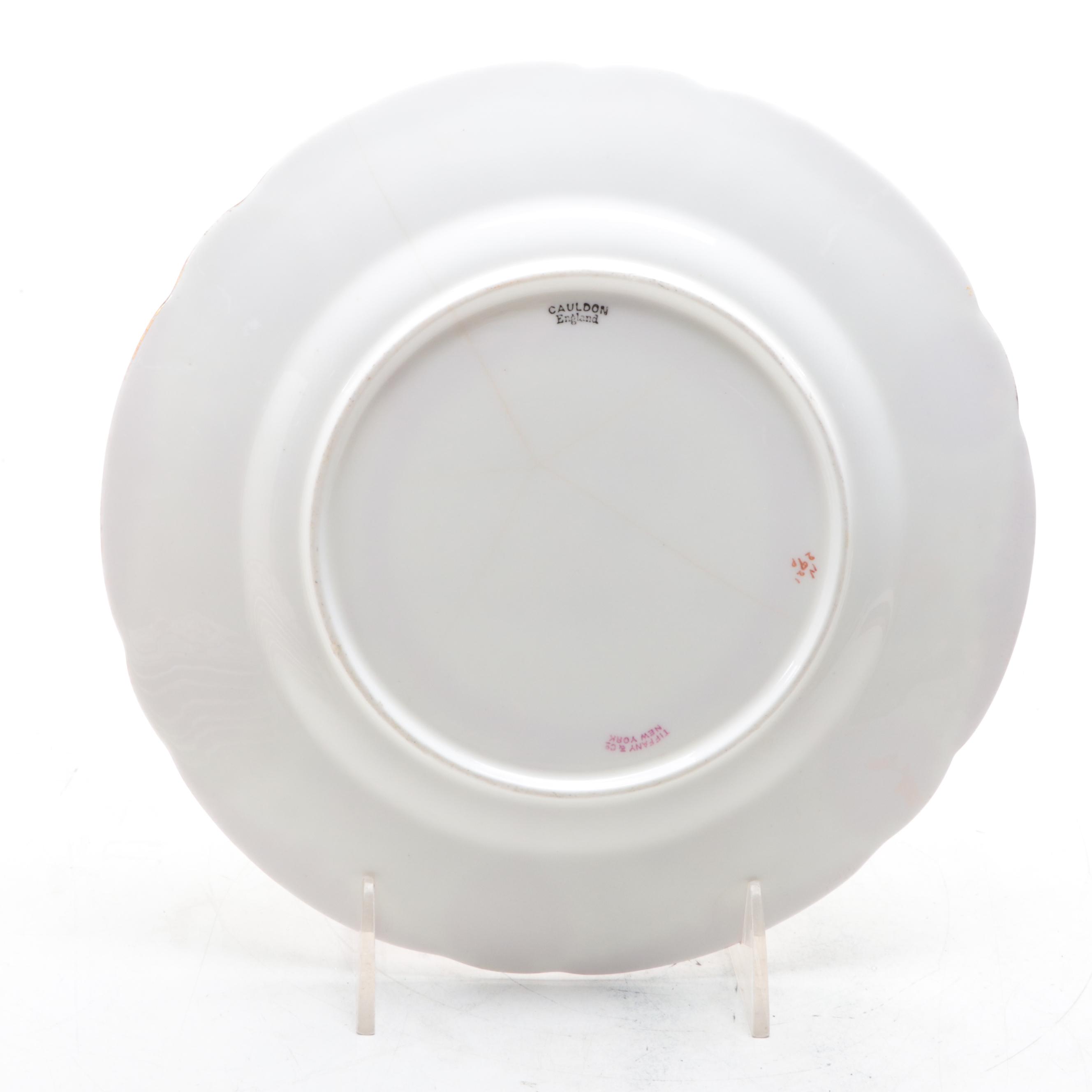 Cauldon English Porcelain Plates with Tiffany & Co. Retailers Mark | EBTH