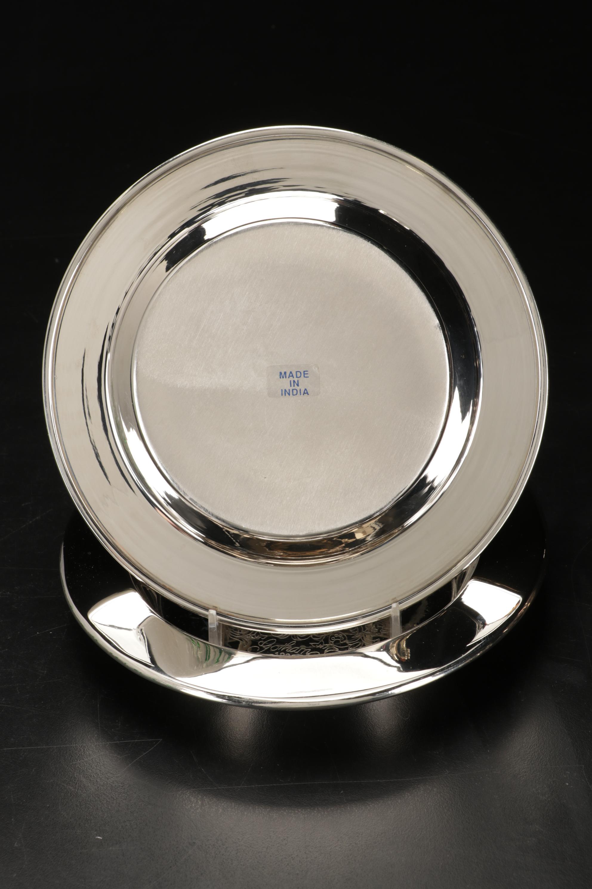 Oneida Paul Revere Silver Plate Punch Bowl Set with Other Stemware and ...