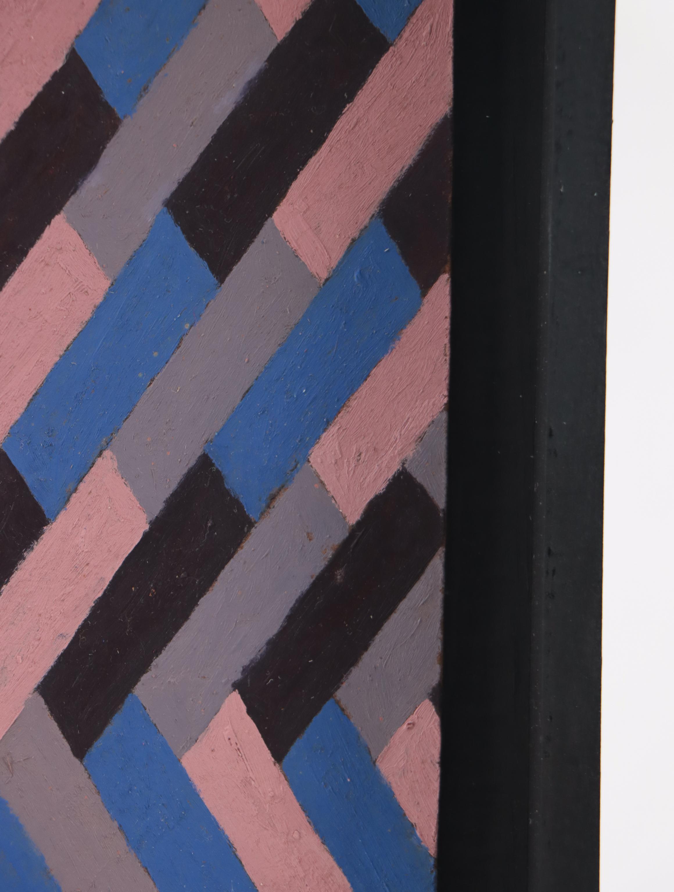 Beni E. Kosh Op Art Oil Painting "Brigitte #5," 1966 | EBTH