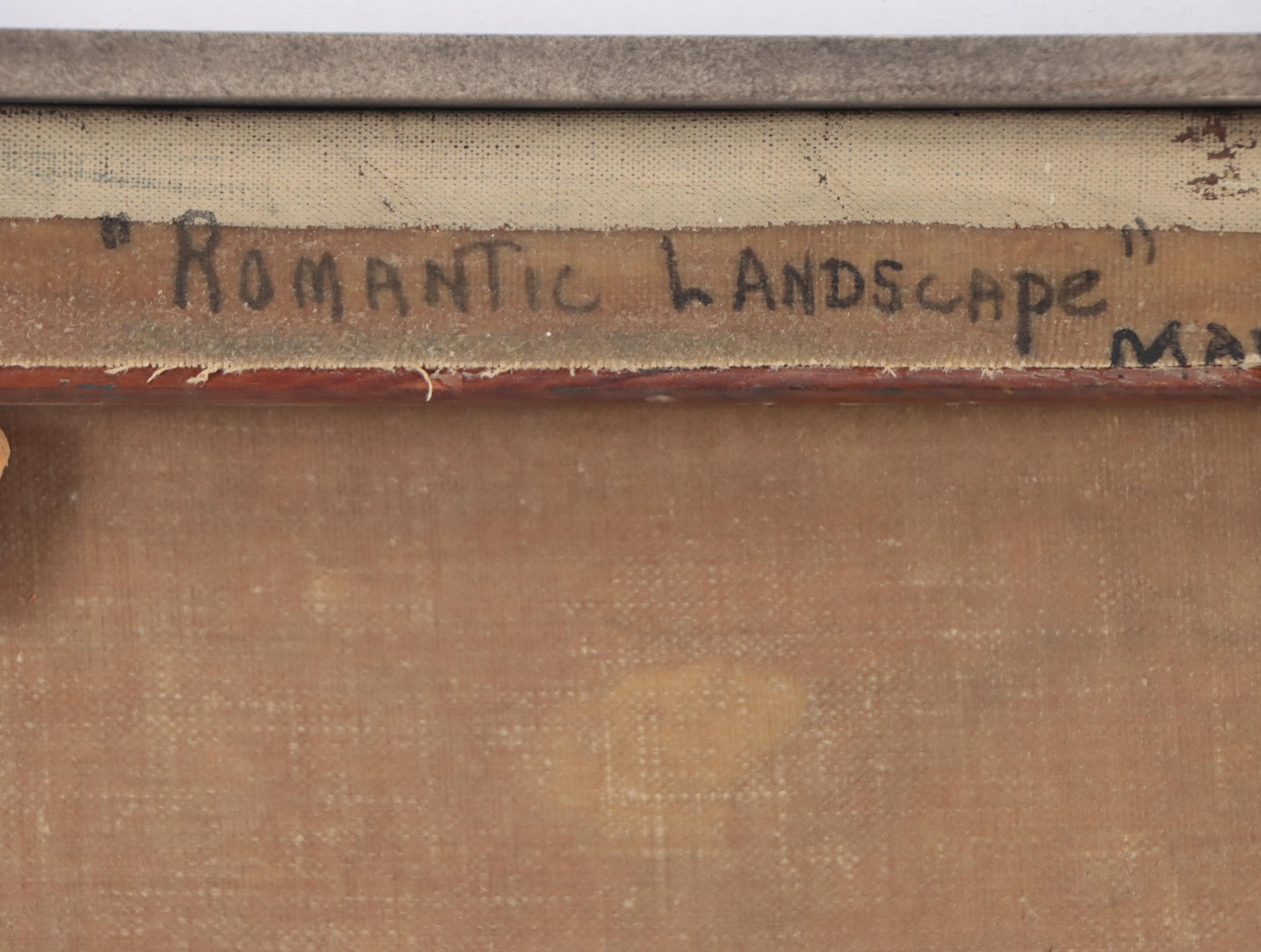 Martin Friedman Modern Oil Painting "Romantic Landscape," Mid 20th ...