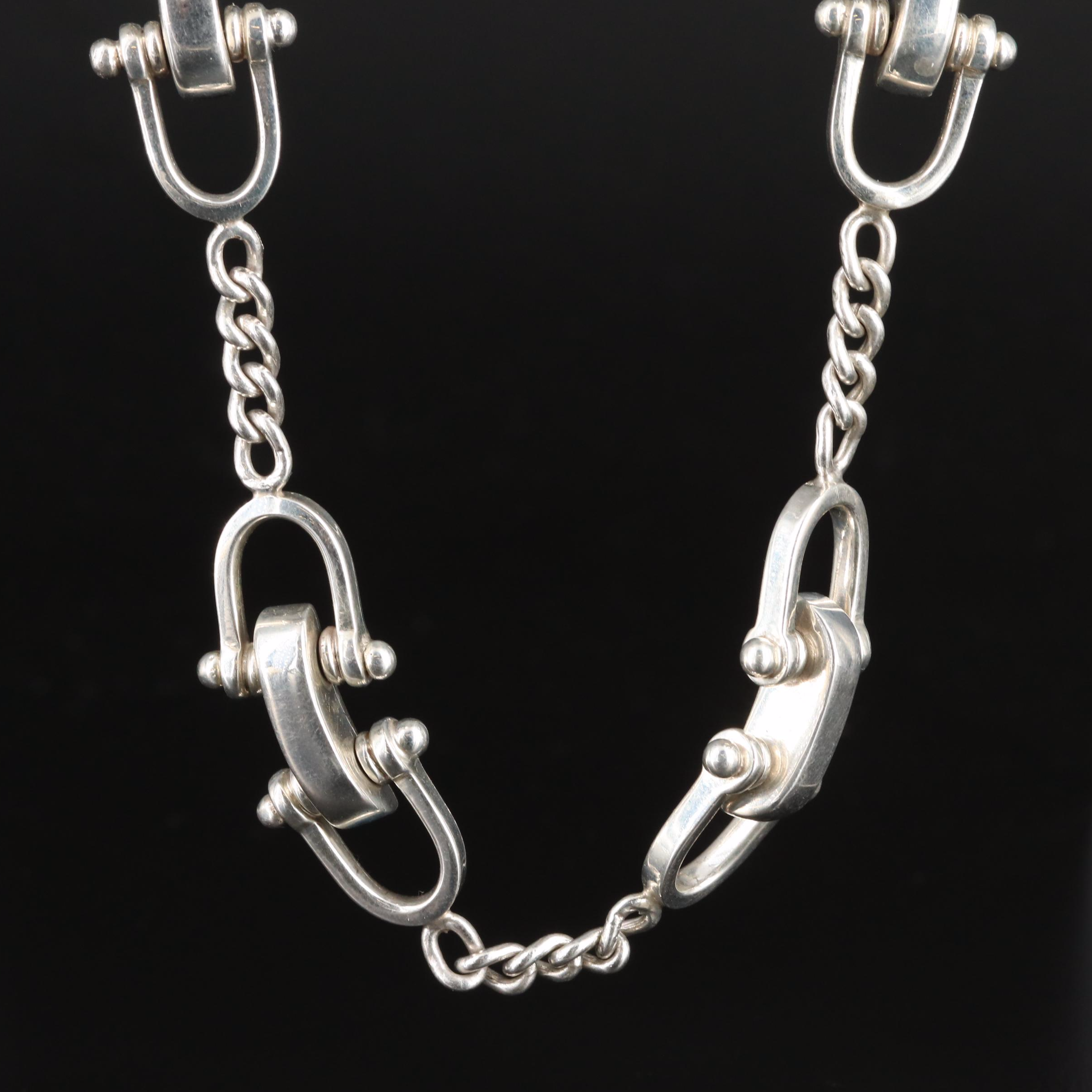 Mexican Sterling Horse Bit Necklace | EBTH