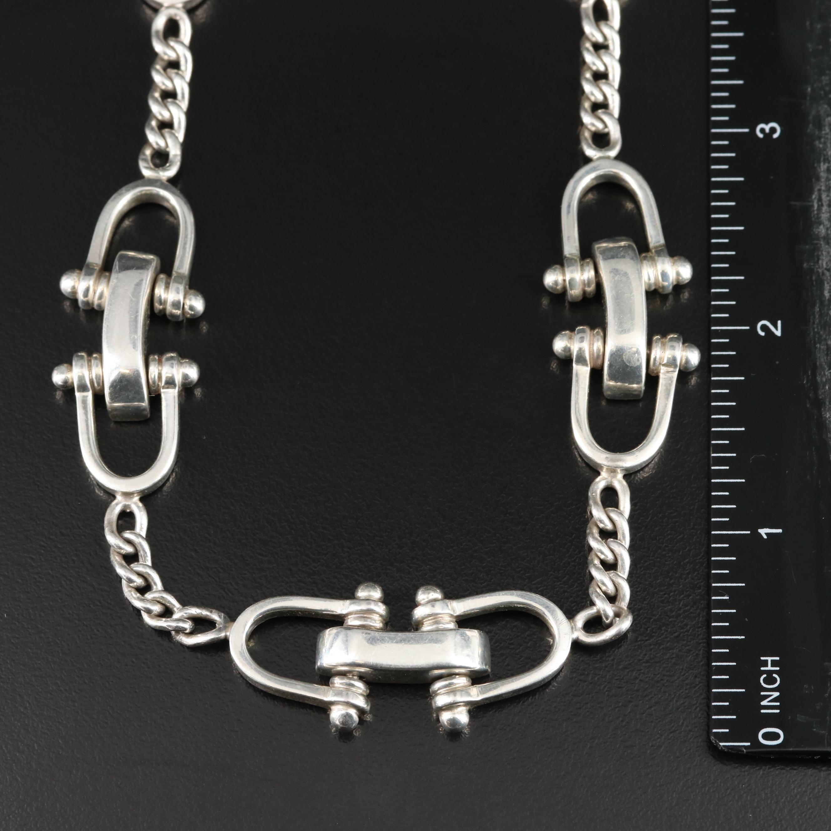 Mexican Sterling Horse Bit Necklace | EBTH