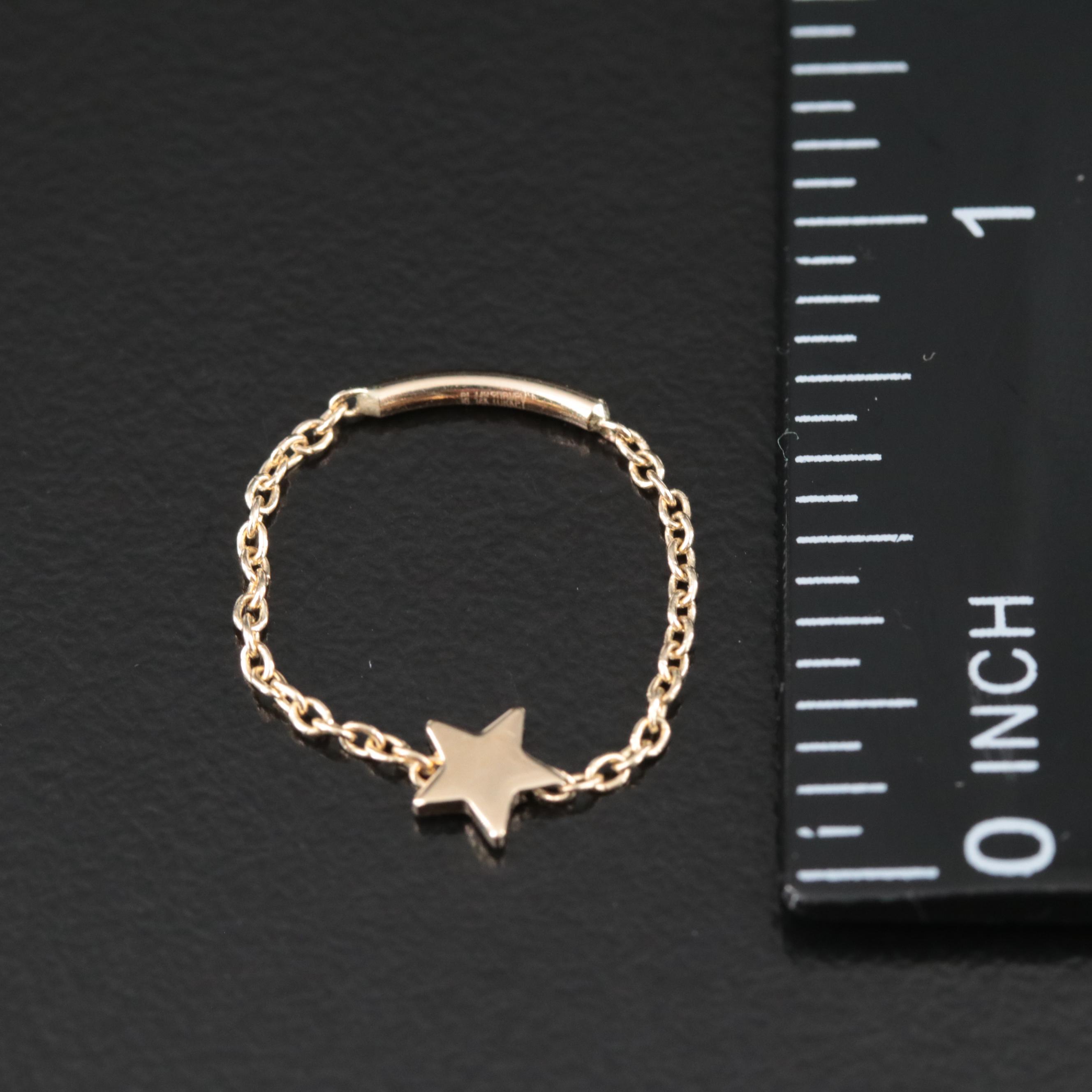 14K Star Chain Ring | EBTH