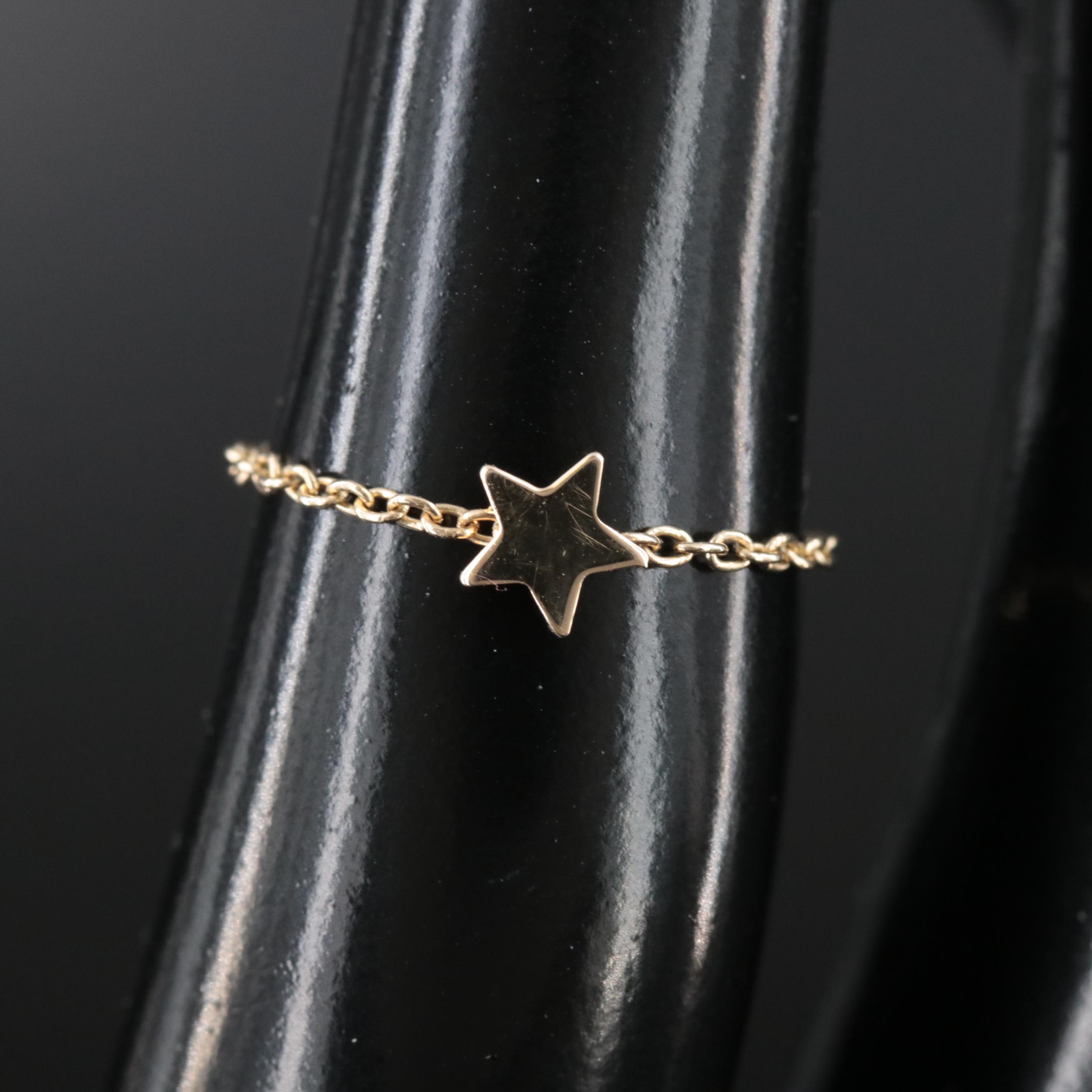 14K Star Chain Ring | EBTH