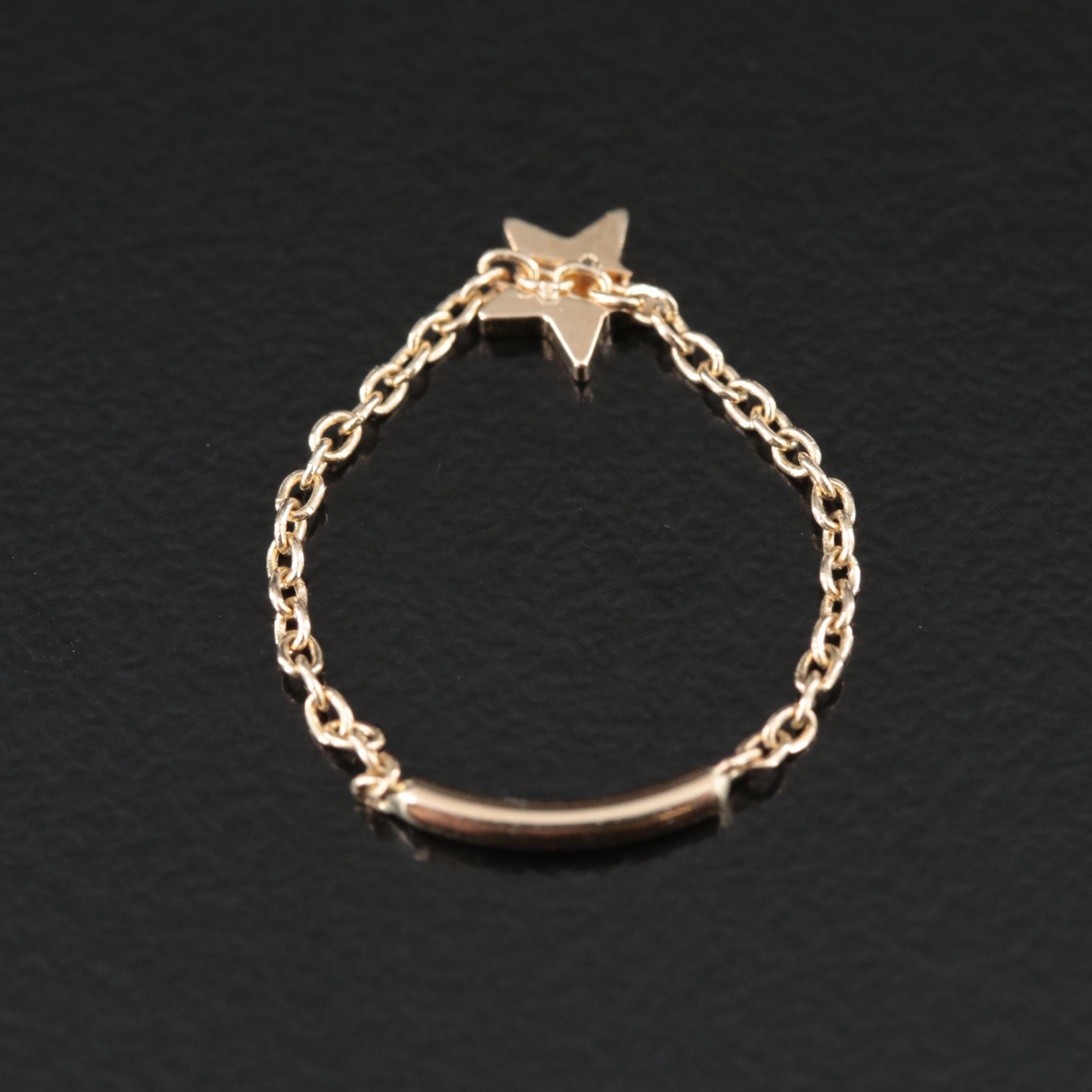 14K Star Chain Ring | EBTH