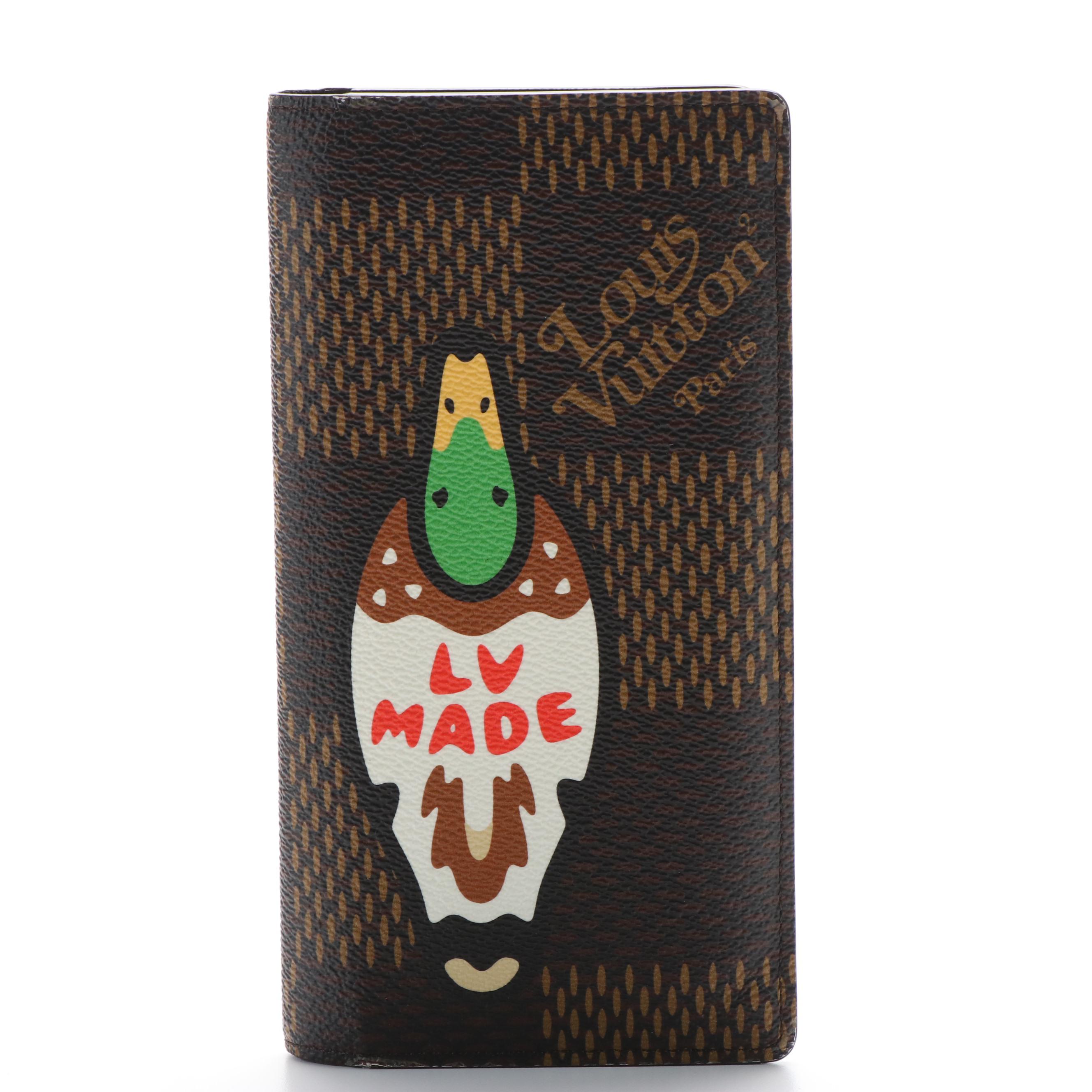 Louis Vuitton x Nigo Duck Damier Brazza Long Wallet With Box | EBTH