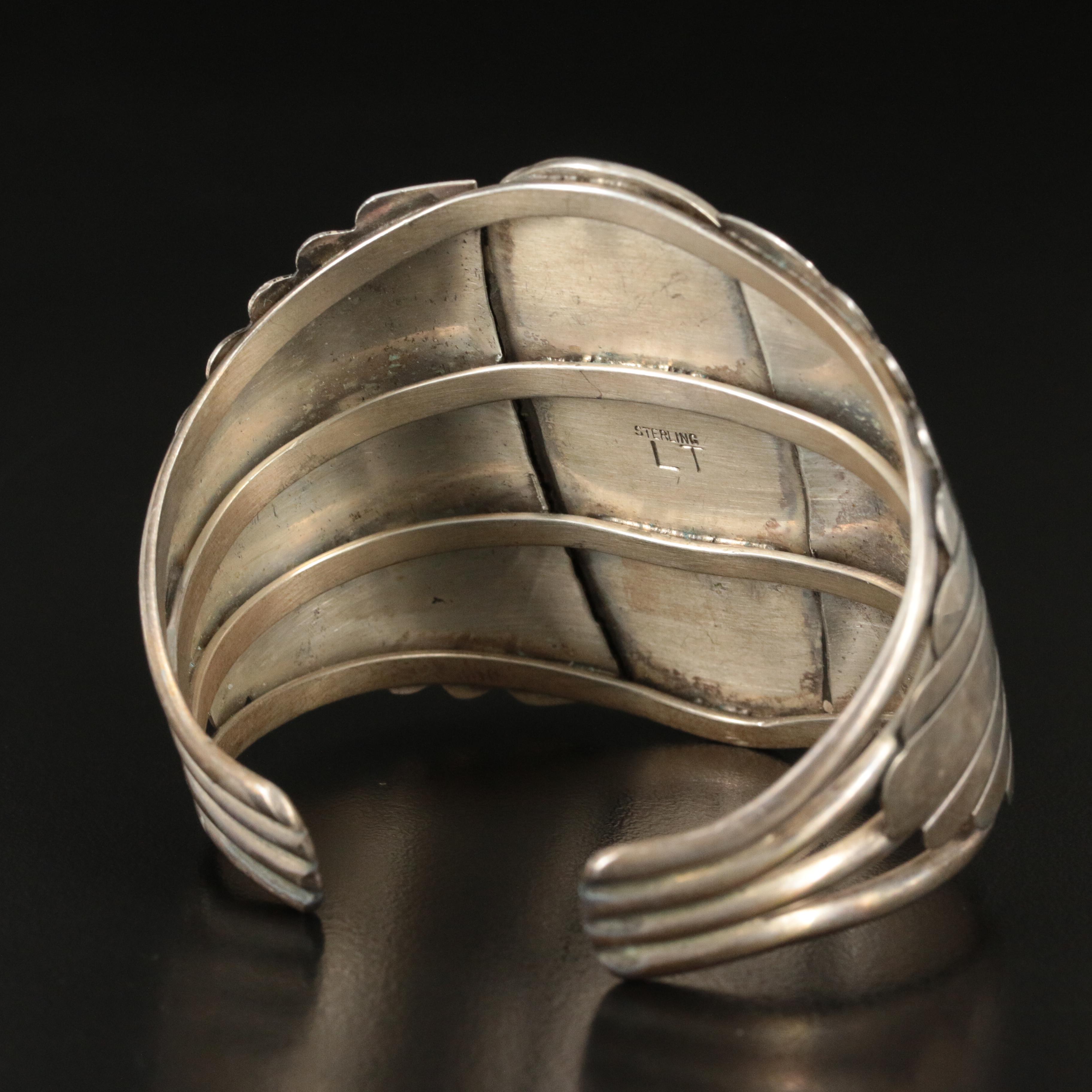 Lee Thompson Navajo Diné Sterling Opal Cuff Bracelet | EBTH