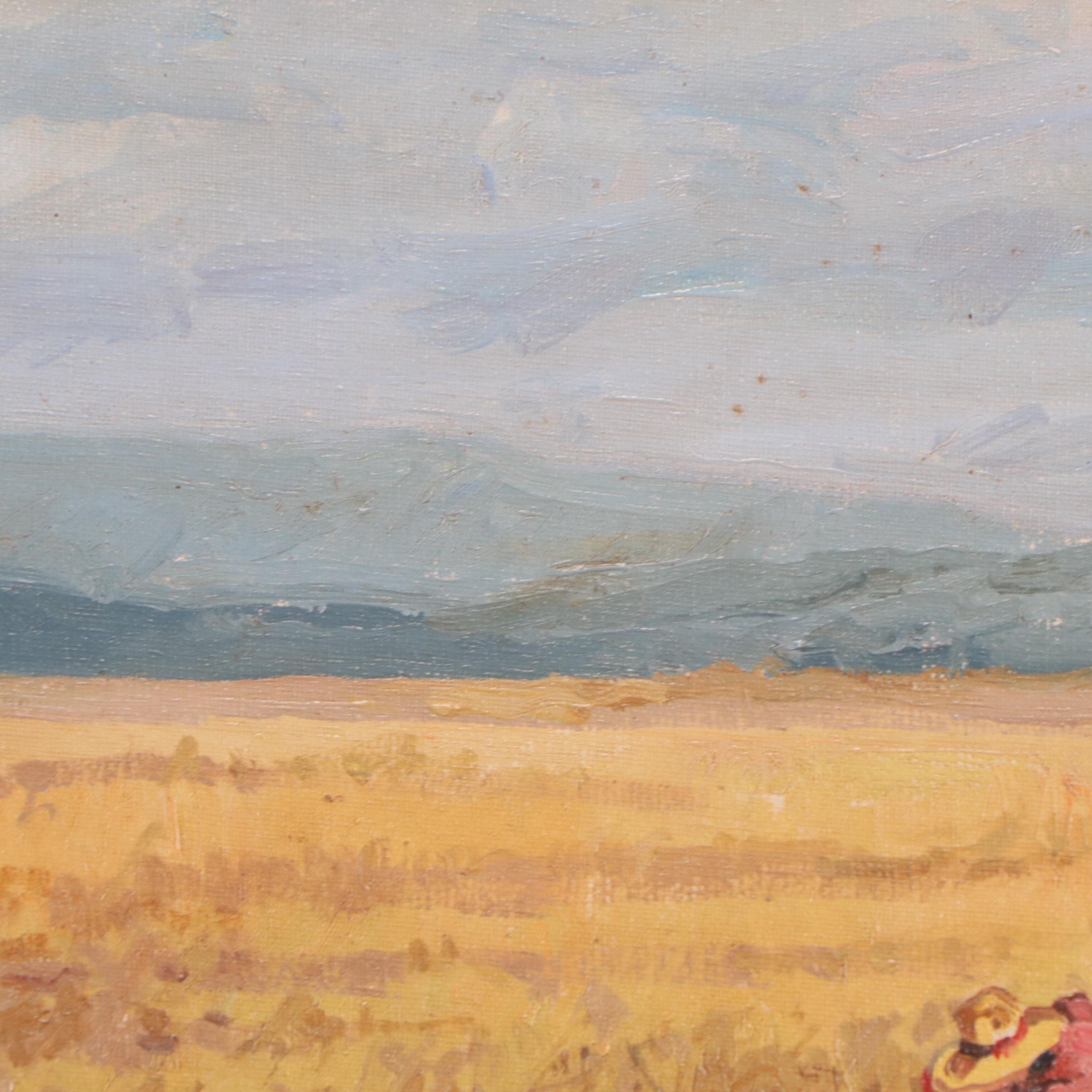 P. Franke Oil Painting "Campesinos," 1997 | EBTH