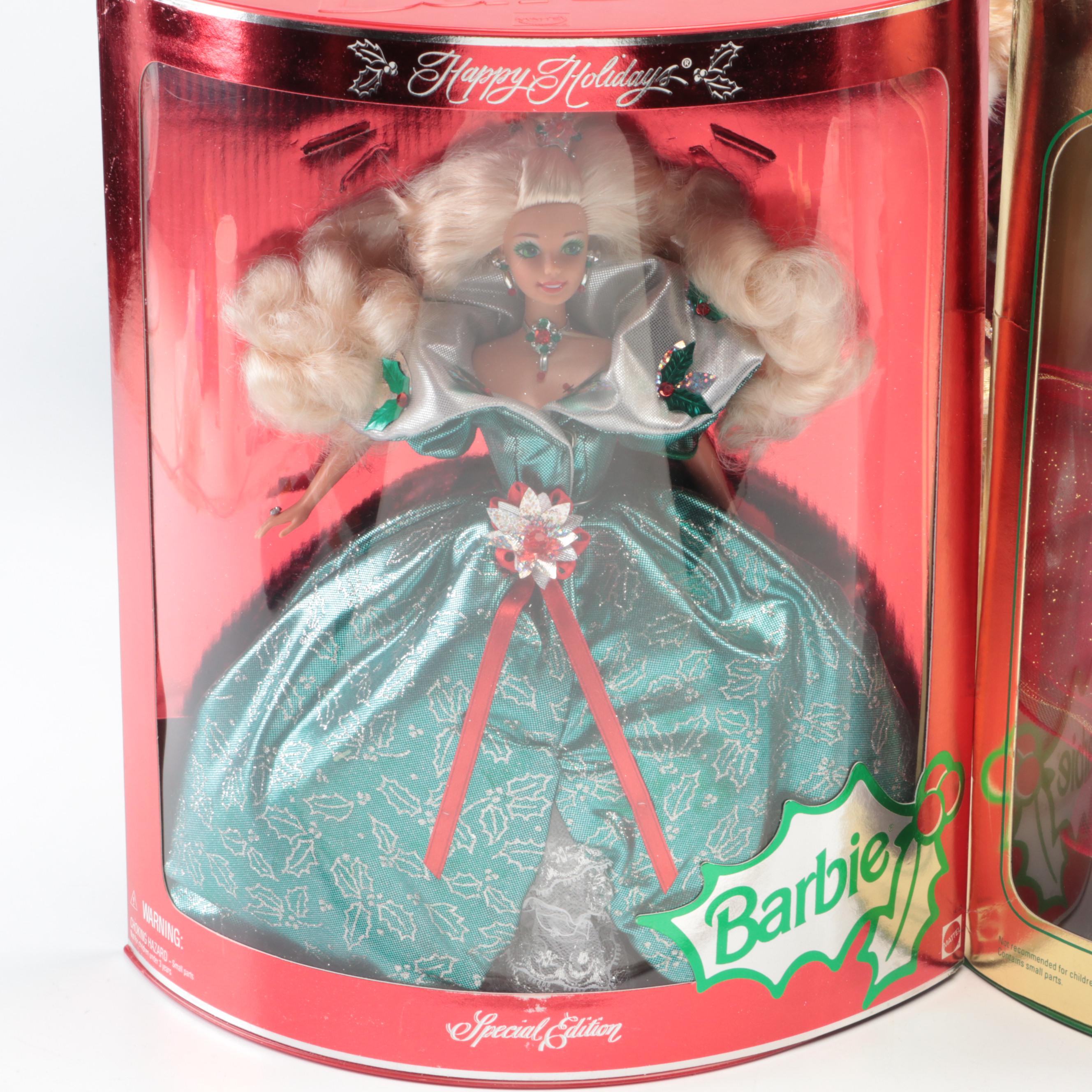 Mattel Special Edition Happy Holidays Barbies | EBTH