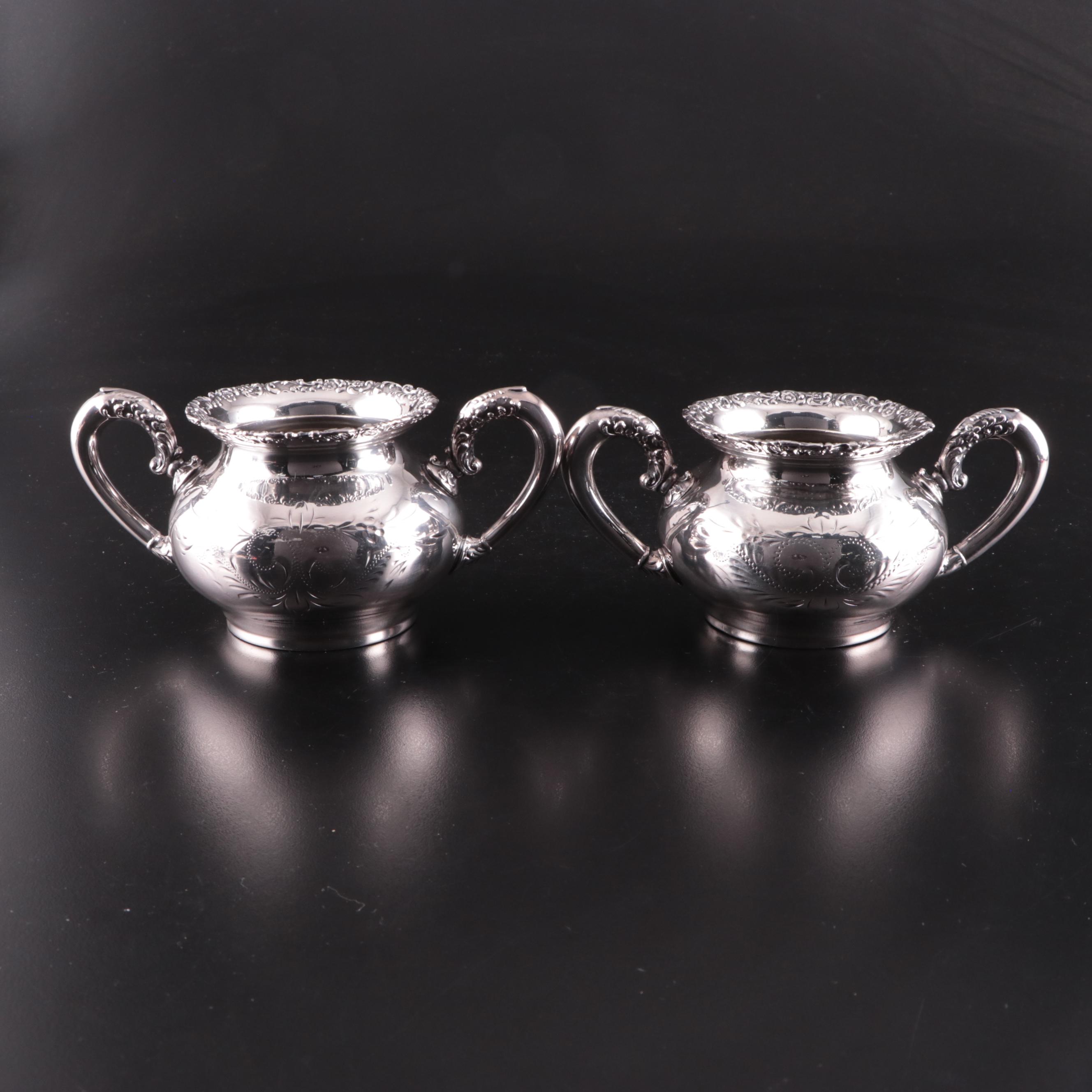 The Van Bergh Silver Plate Tea Set with Roger Bros Tray | EBTH