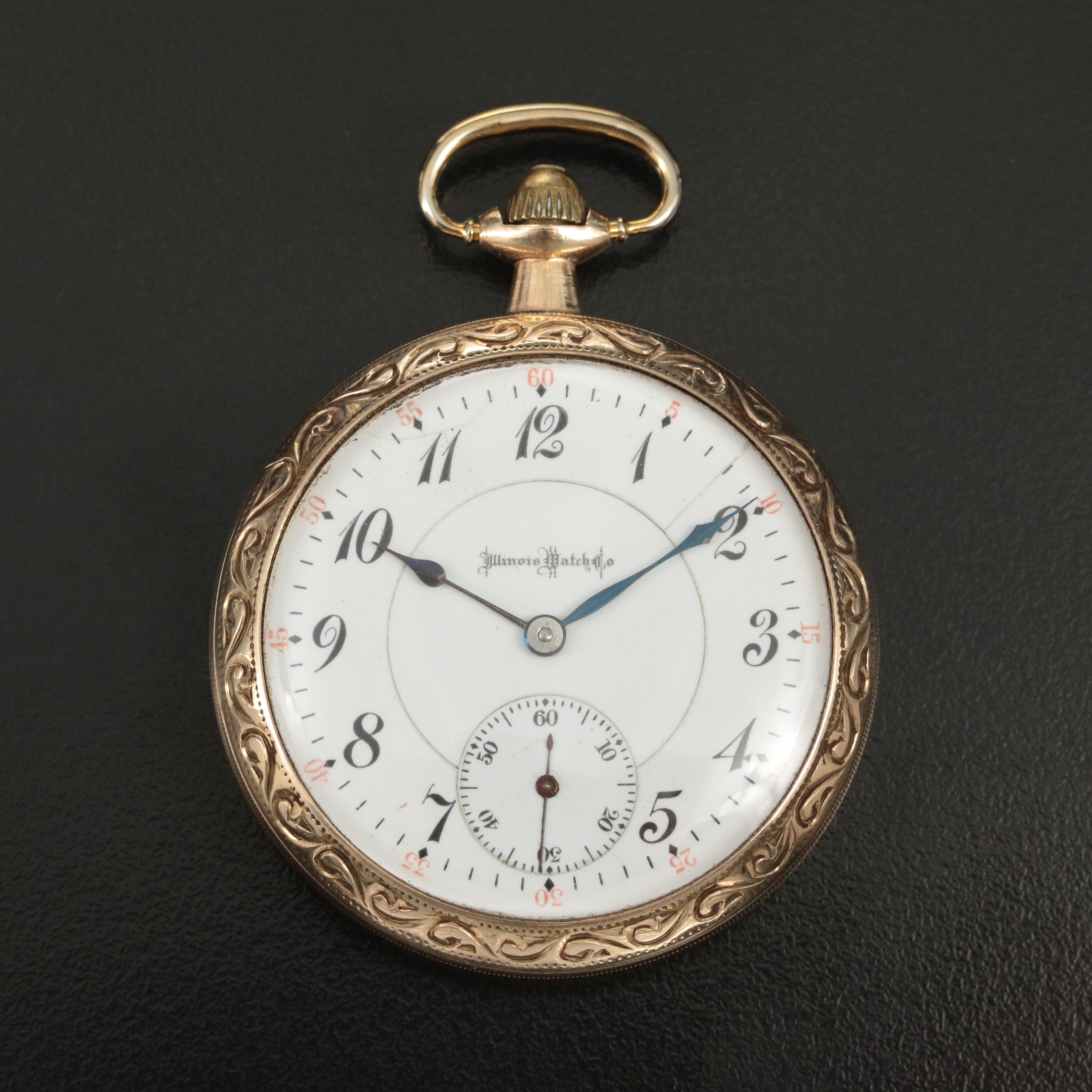 1905 Illinois "Sangamo" Railroad-Grade Gold-Filled Pocket Watch | EBTH