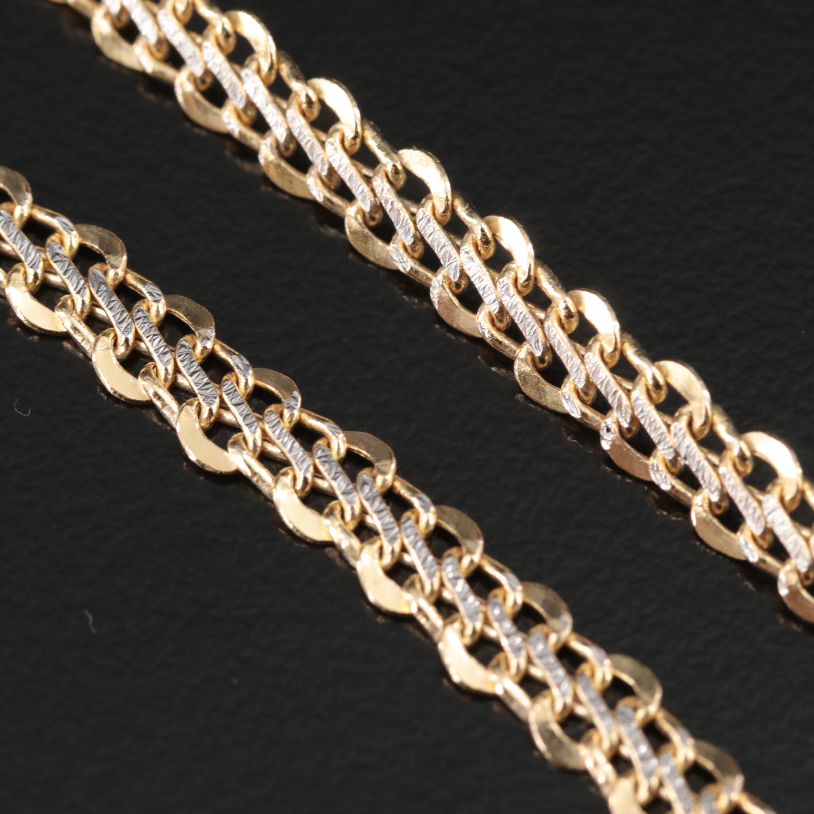 Italian 14K Bismark Chain Necklace | EBTH