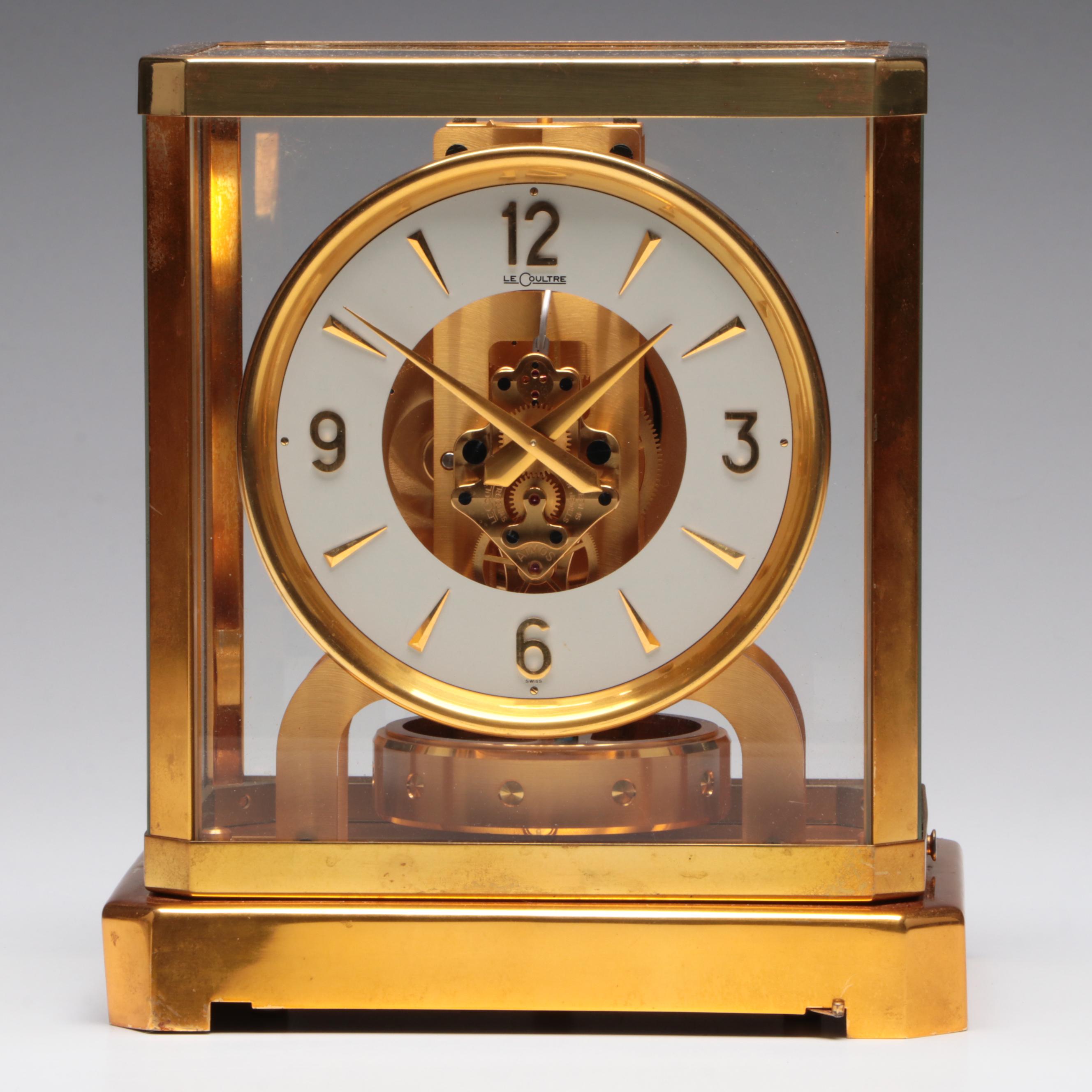 Jaeger-LeCoultre Atmos Swiss Brass and Glass Perpetual Motion Mantel ...