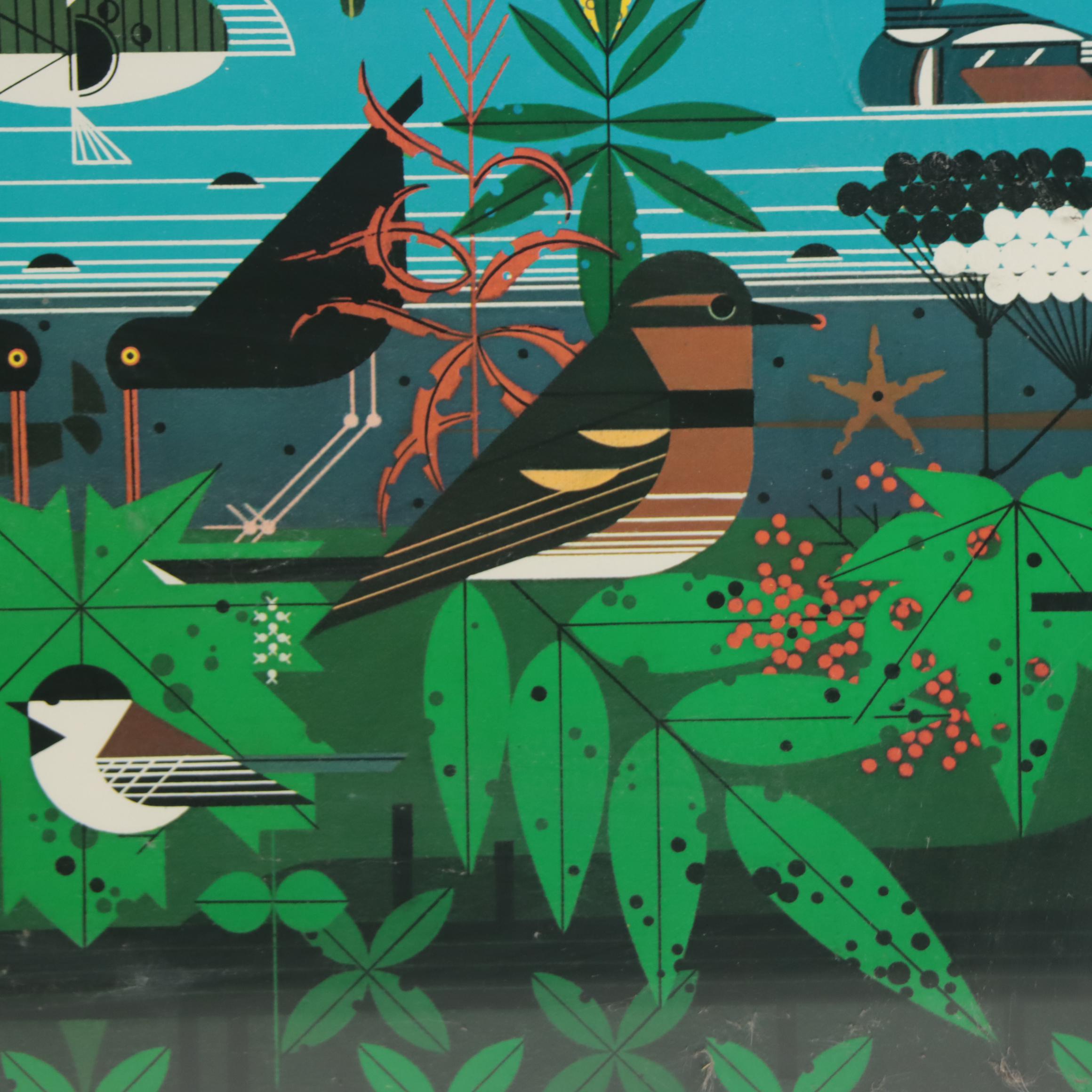 Offset Lithograph Poster After Charley Harper of "Glacier Bay, Alaska" | EBTH