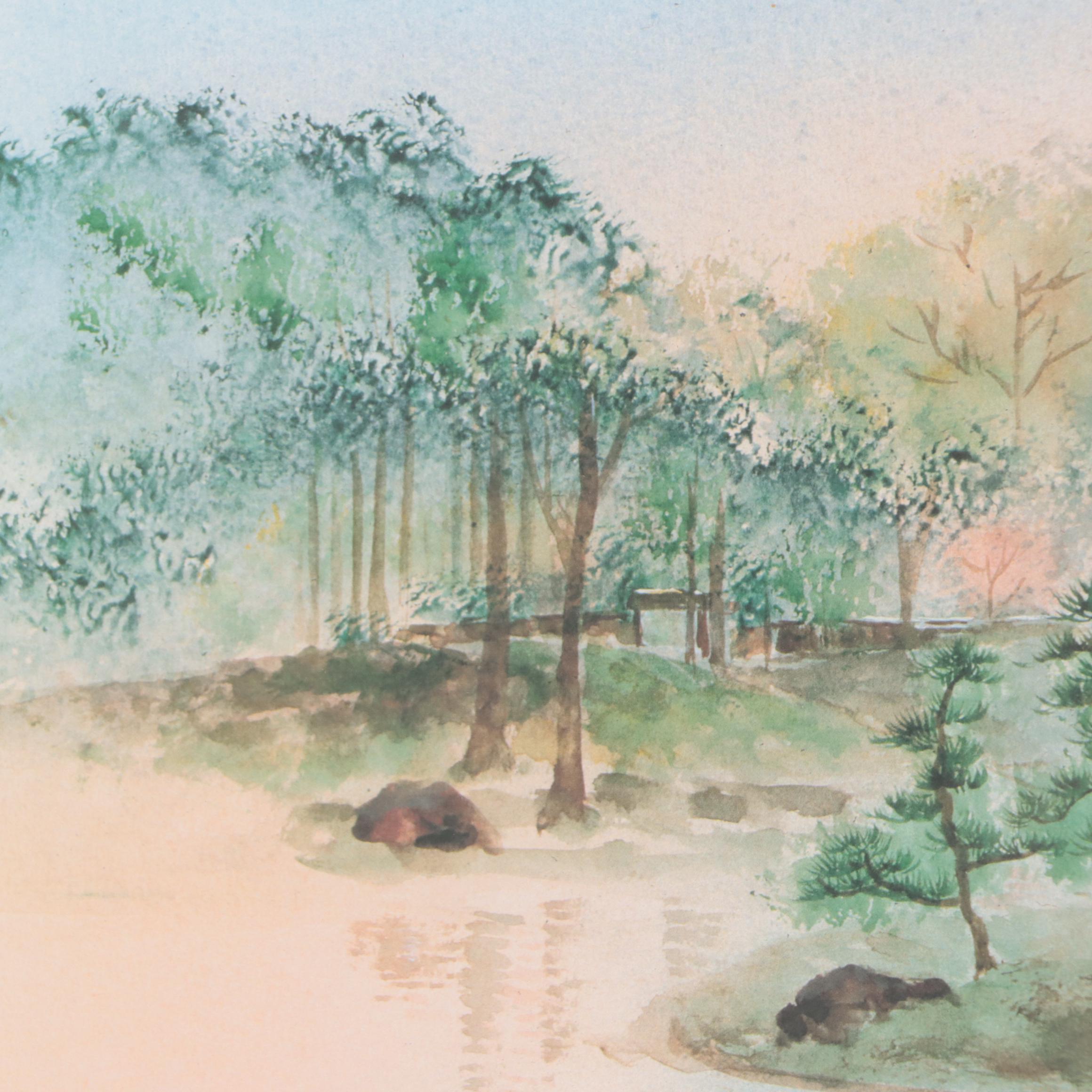 Cecilia Lin Offset Lithograph of Memphis Botanic Garden | EBTH