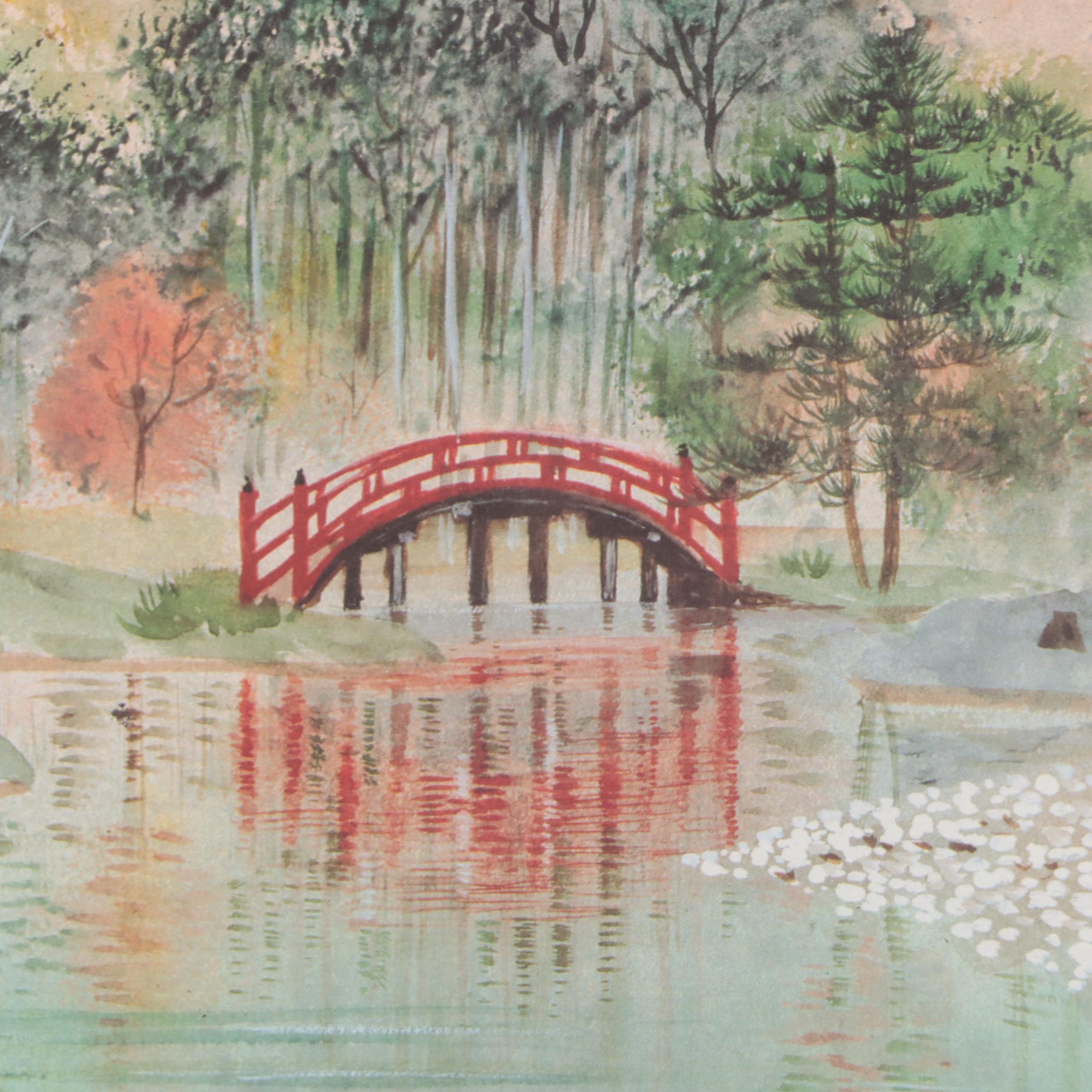 Cecilia Lin Offset Lithograph of Memphis Botanic Garden | EBTH