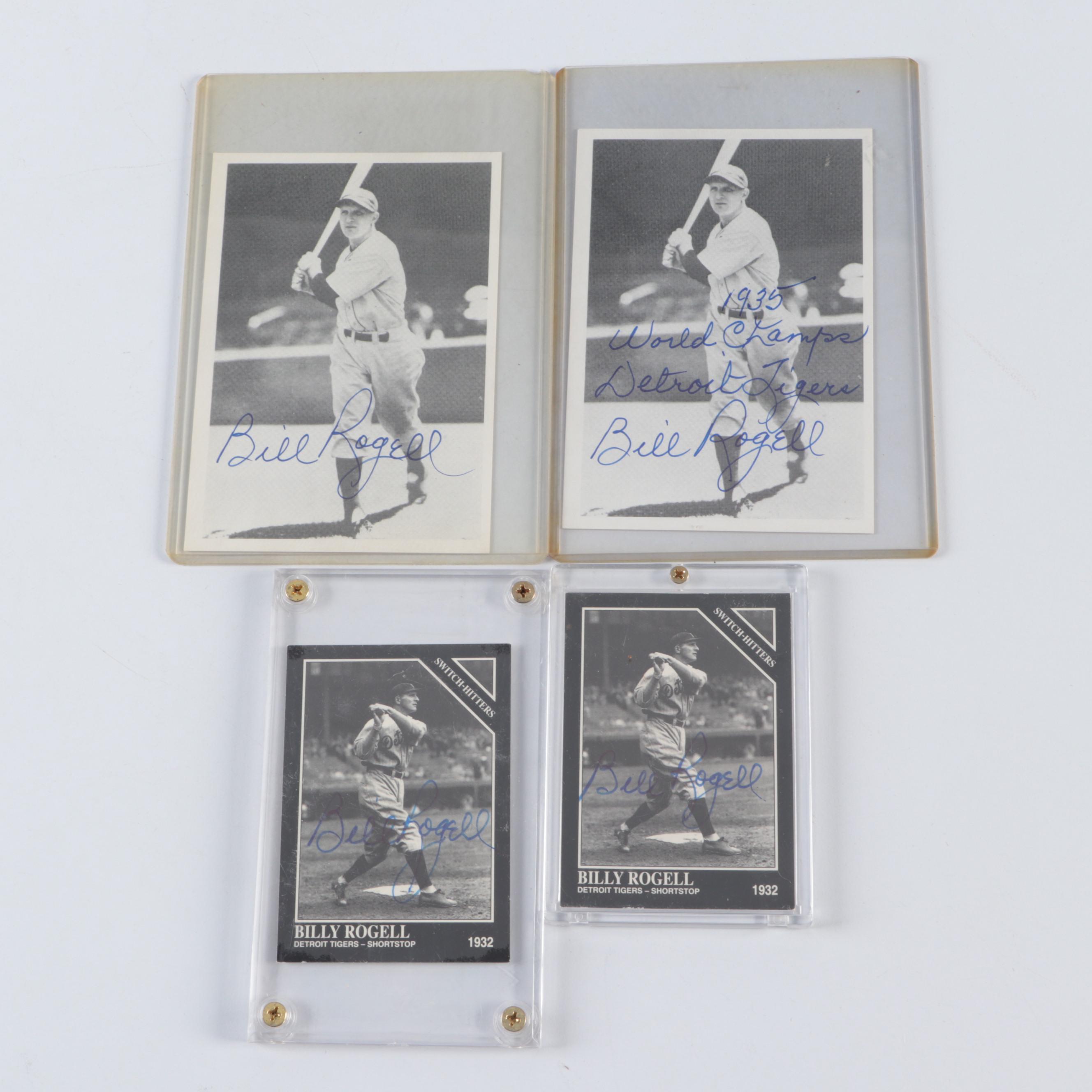 Bill Rogell Signed Vintage Baseball Glove, Cards, Handwritten Letters ...