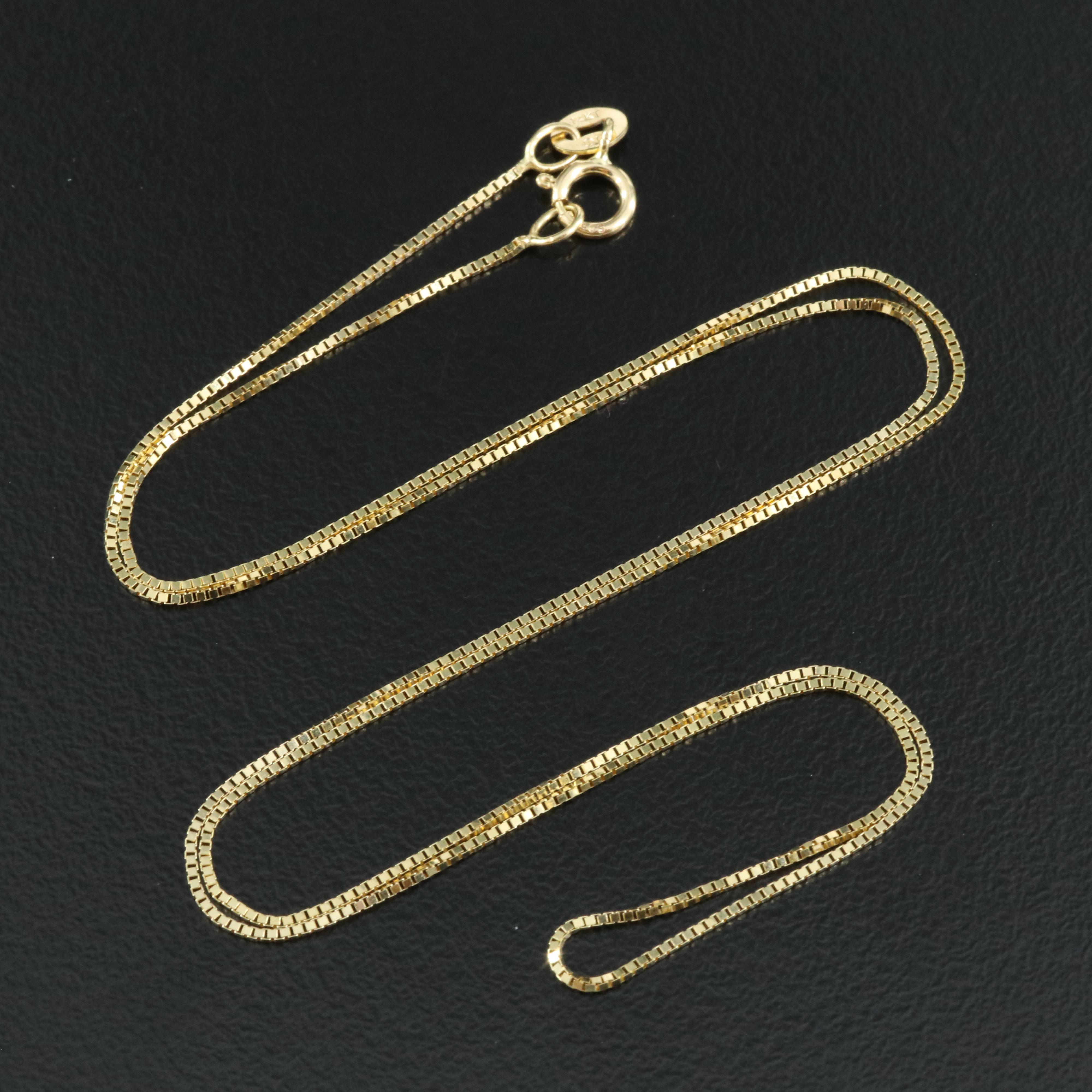 14K Box Chain Necklace | EBTH