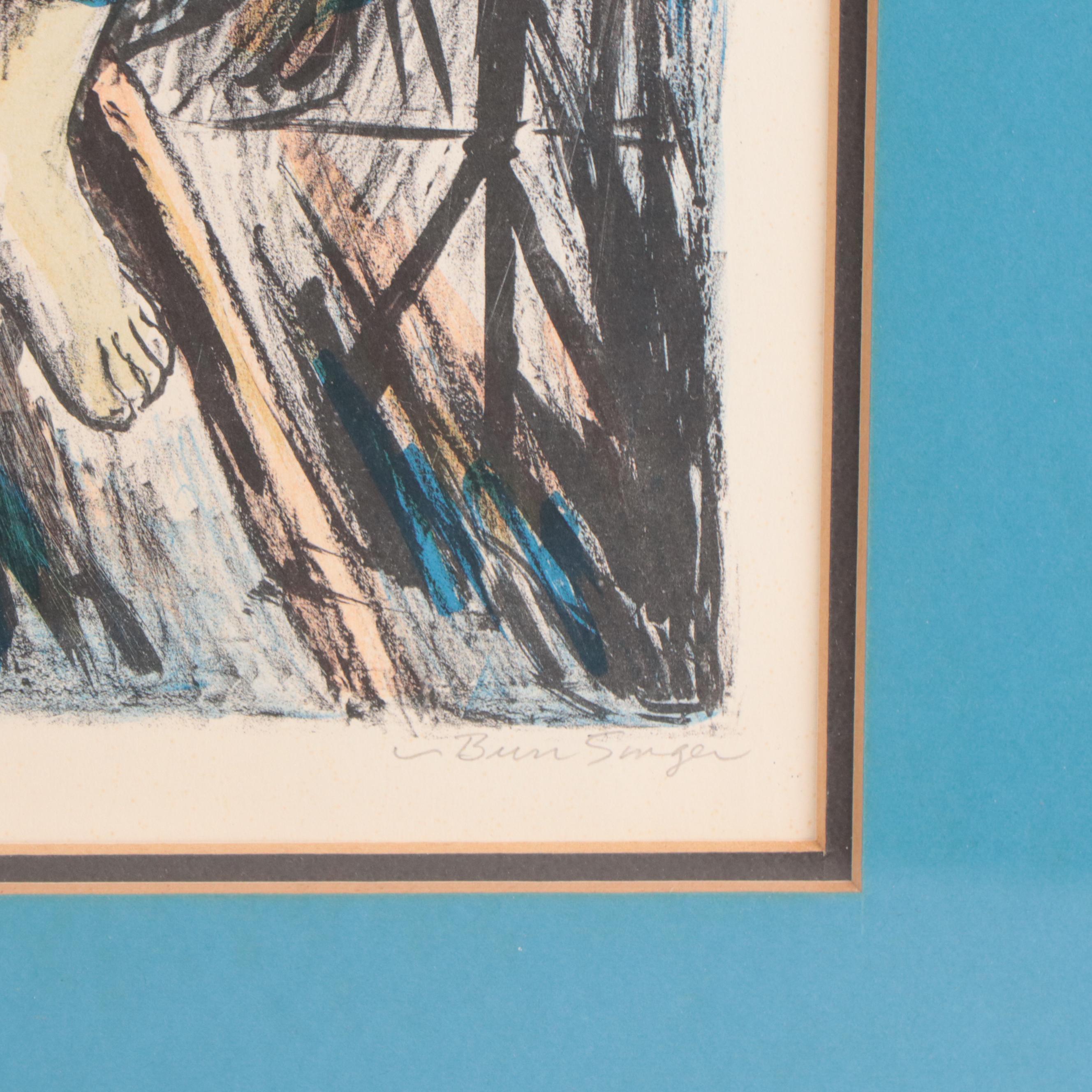 Burr Singer Lithographs "Boy Practicing" and "Young Violinist" | EBTH