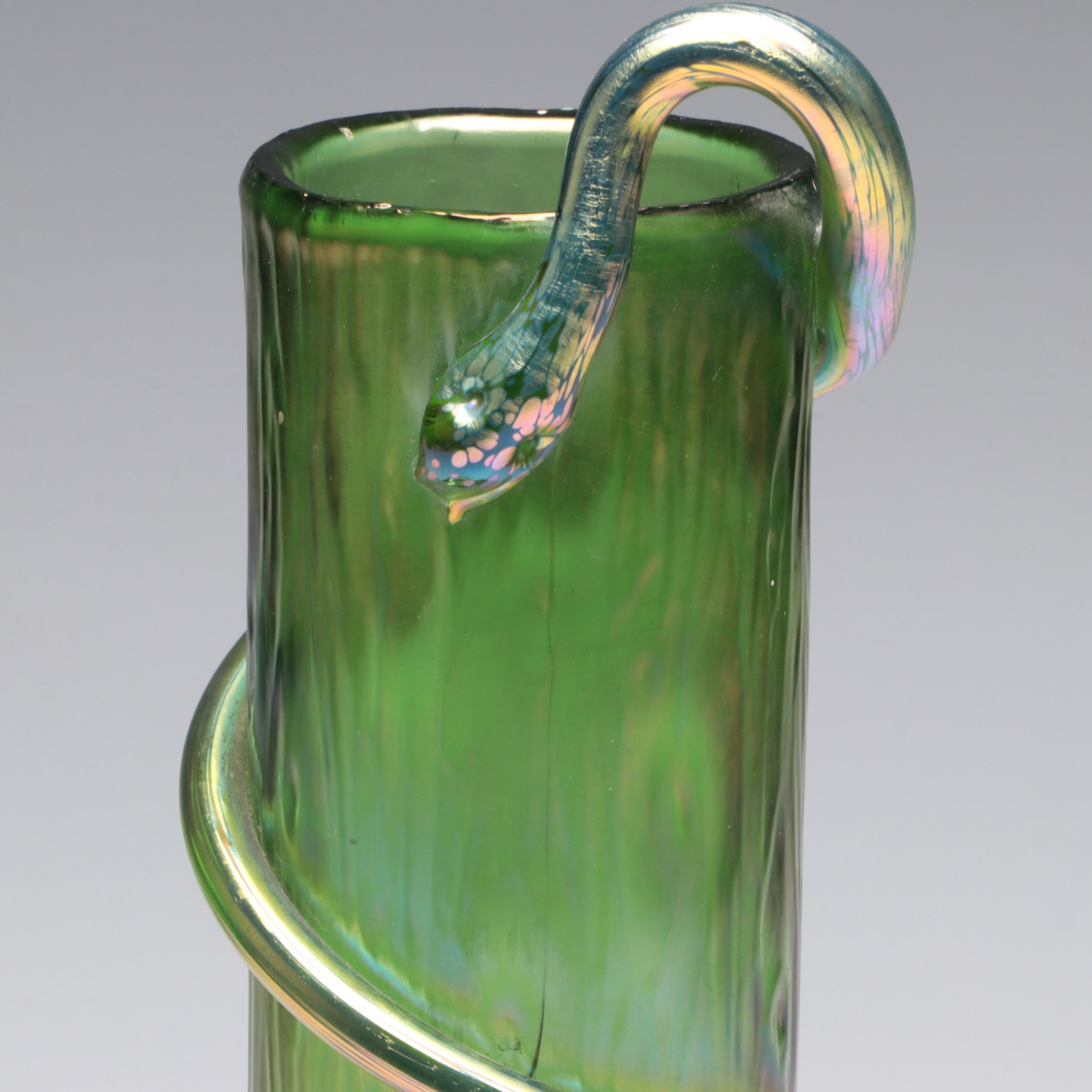 Loetz Art Glass Snake and Vine Vase, Early 20th Century | EBTH