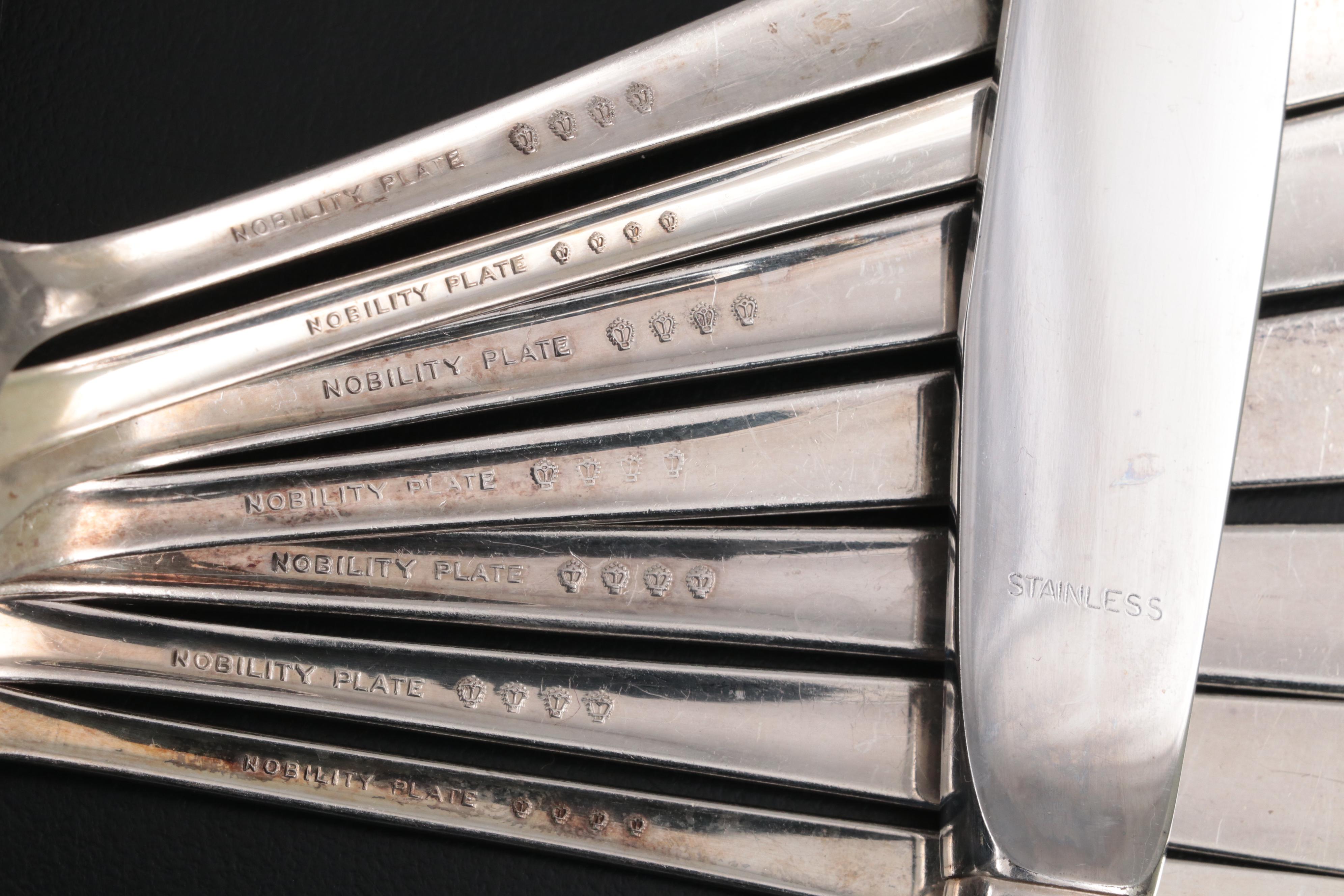 Nobility Plate "Caprice" Art Deco Style Flatware in Storage Chest, 1937 ...