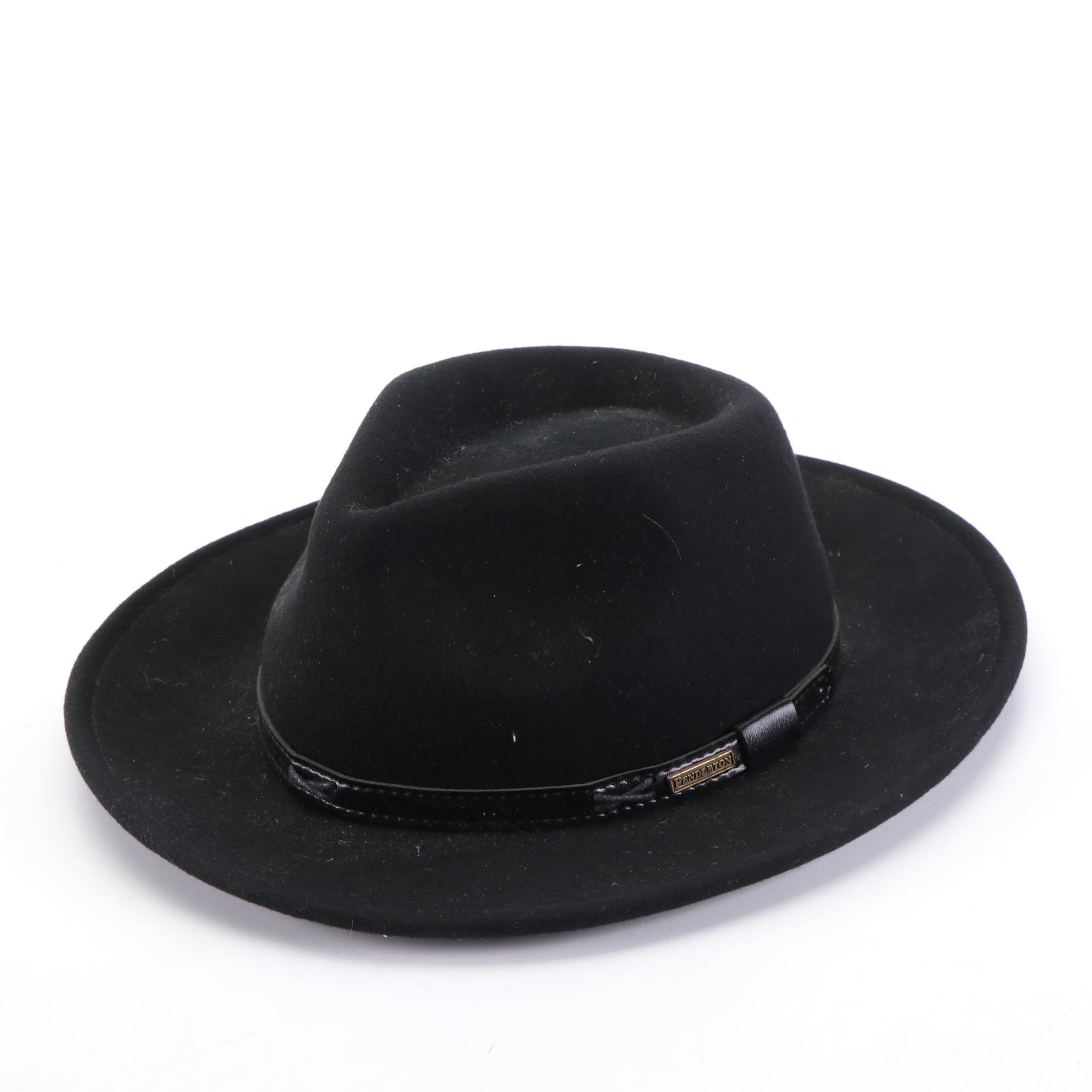 Pendleton Shelter Bay Canvas/Leather Backpack and Wool Felt Outback Hat ...