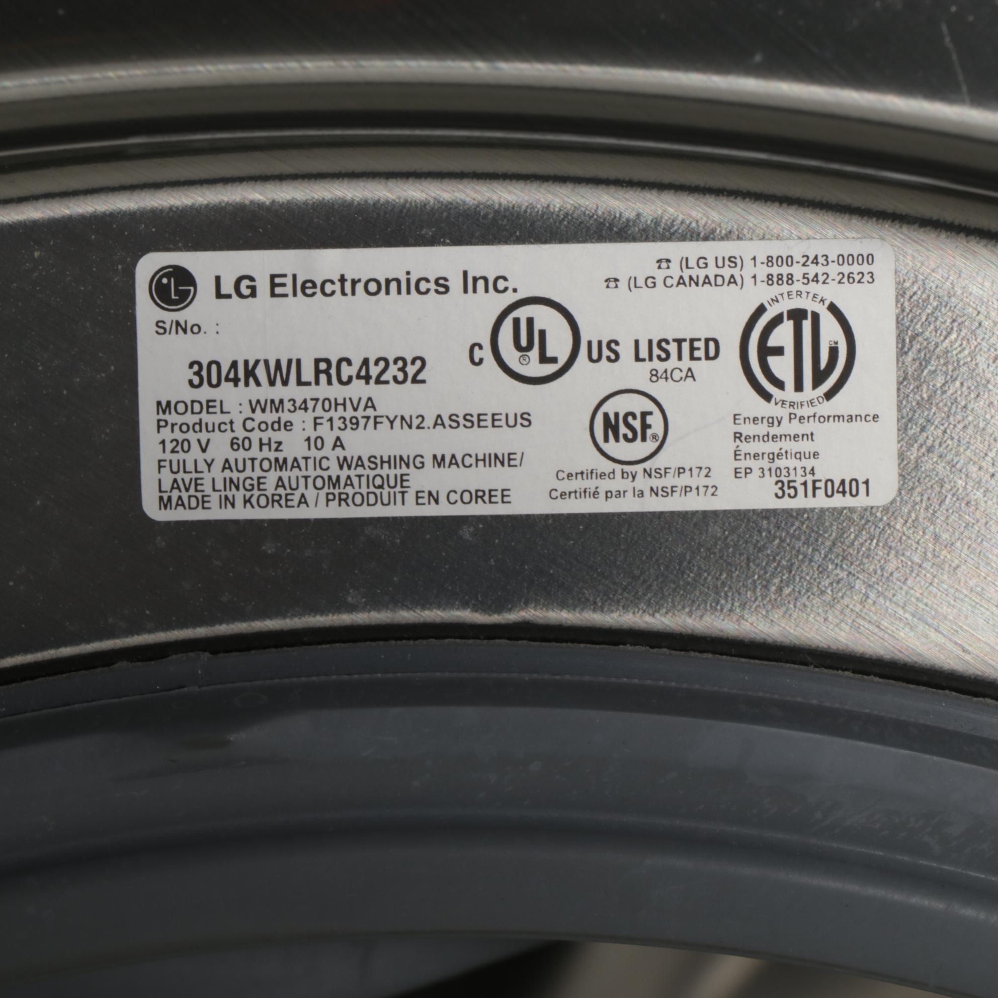 LG Front Loading Washer and Dryer | EBTH