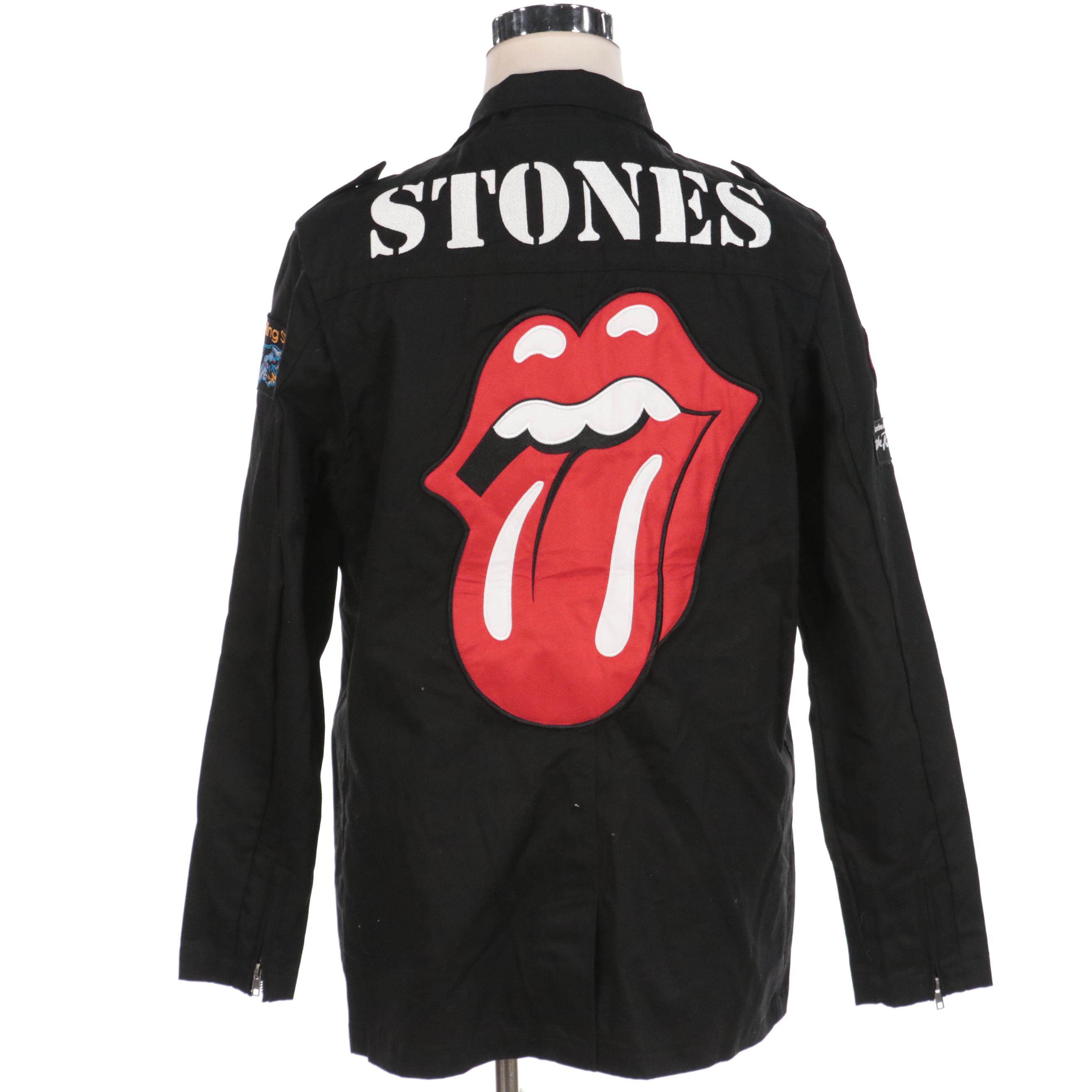 Men's The Rolling Stones Embroidered Military Jacket from Bravado ...