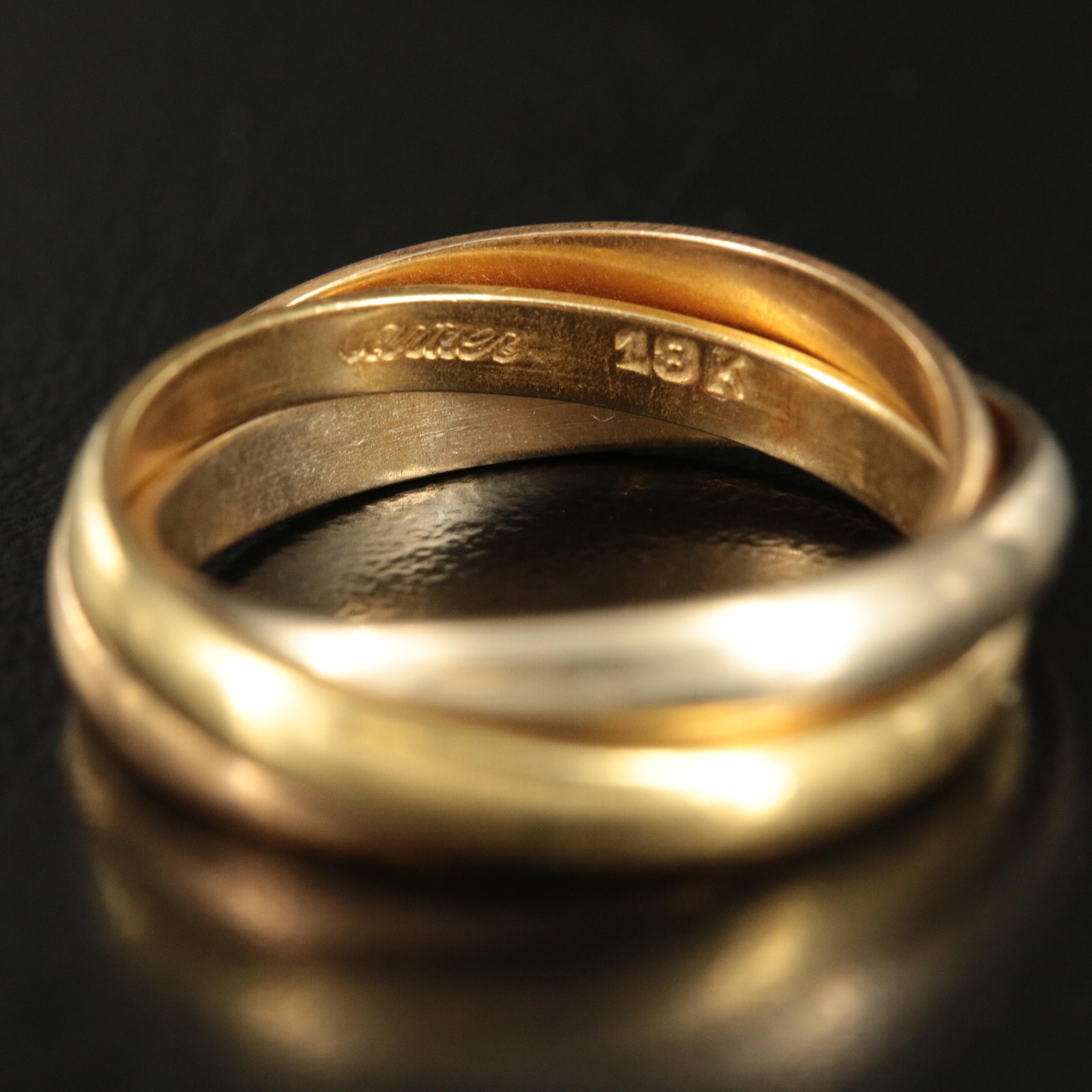 Vintage Cartier "Trinity" 18K Tri-Color Ring | EBTH