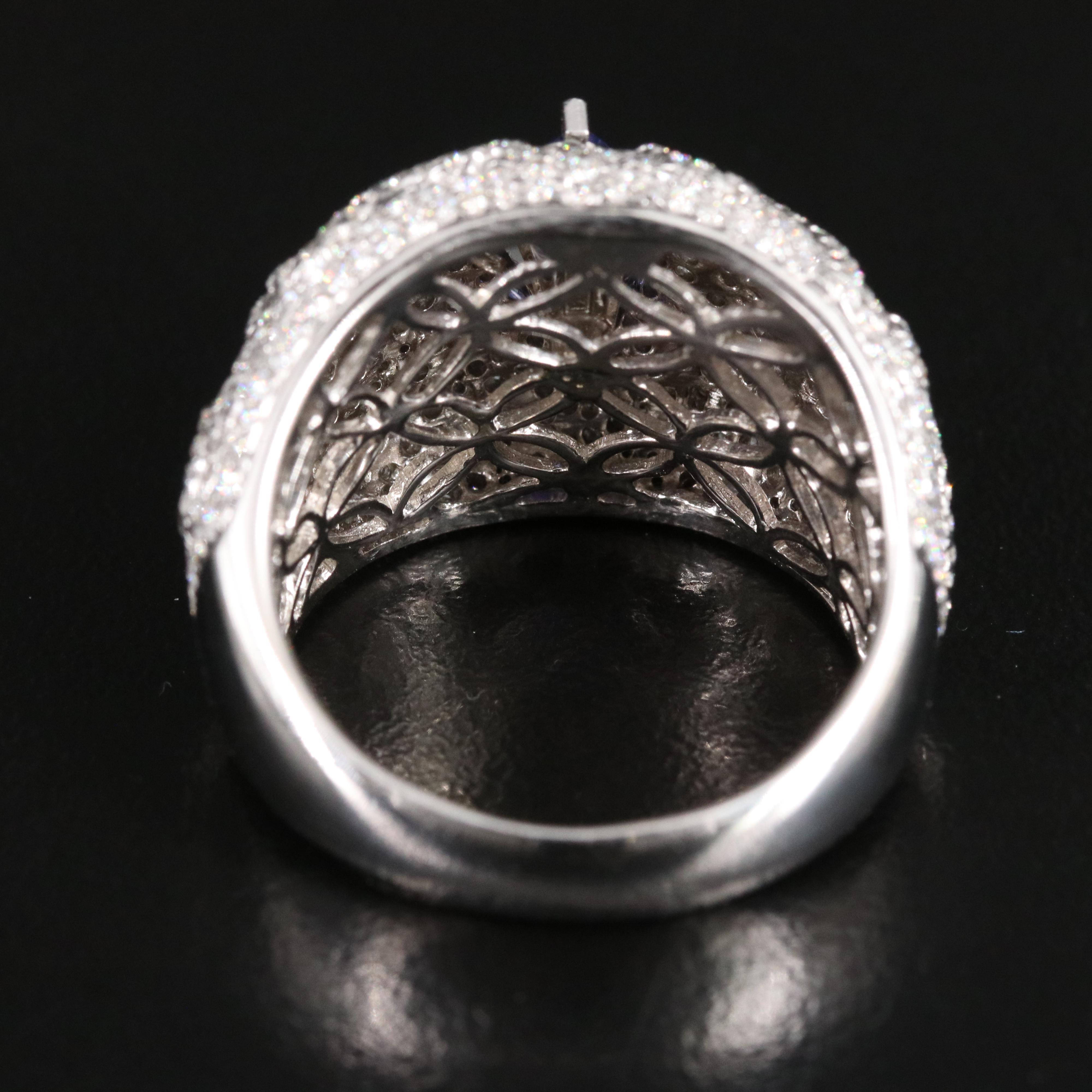 Michael Christoff 18K 3.09 CTW Diamond and Tanzanite Bombé Ring | EBTH